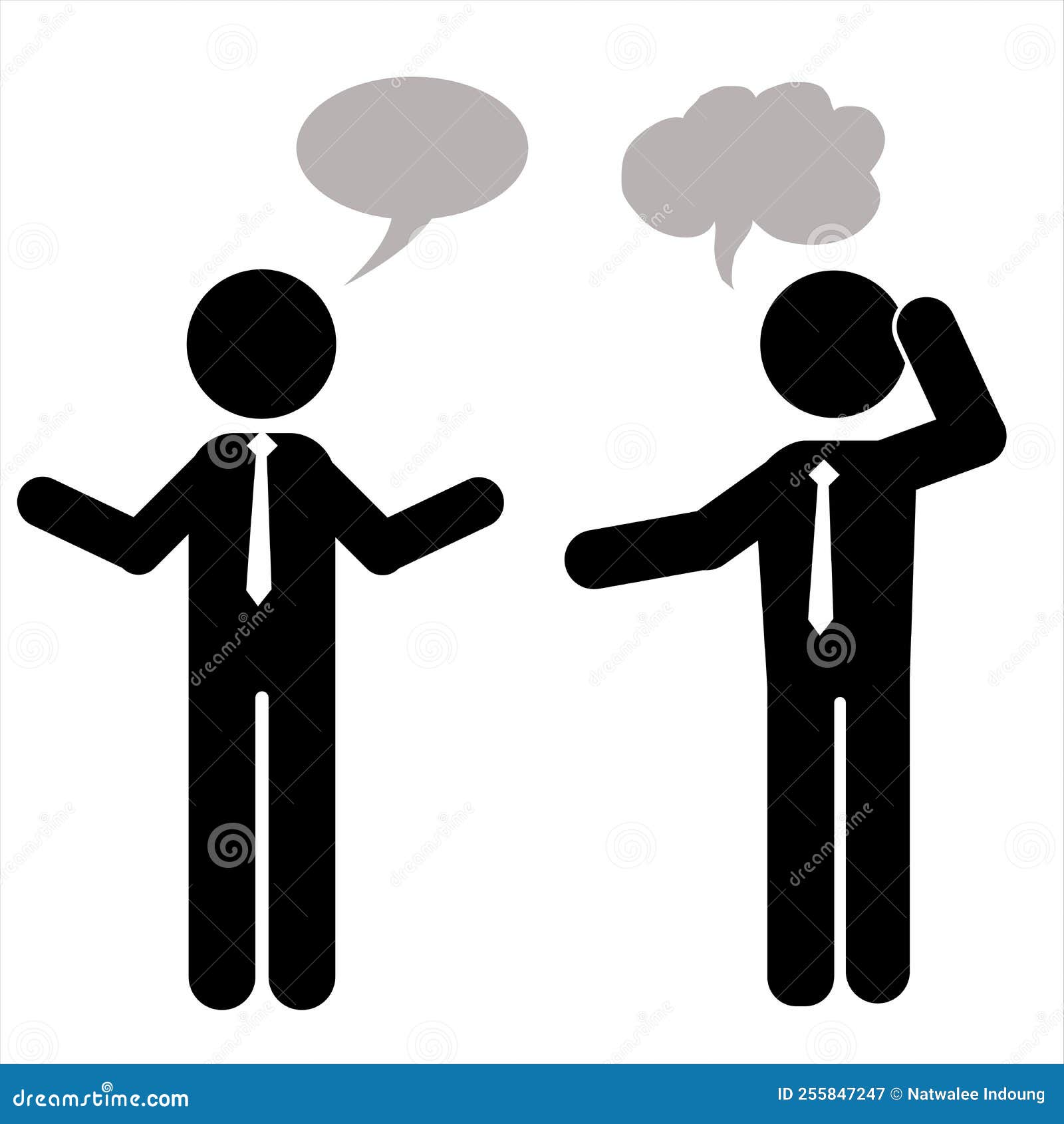 Vector Icon of Man, Person with Bubbles. Concept of Message Stock ...