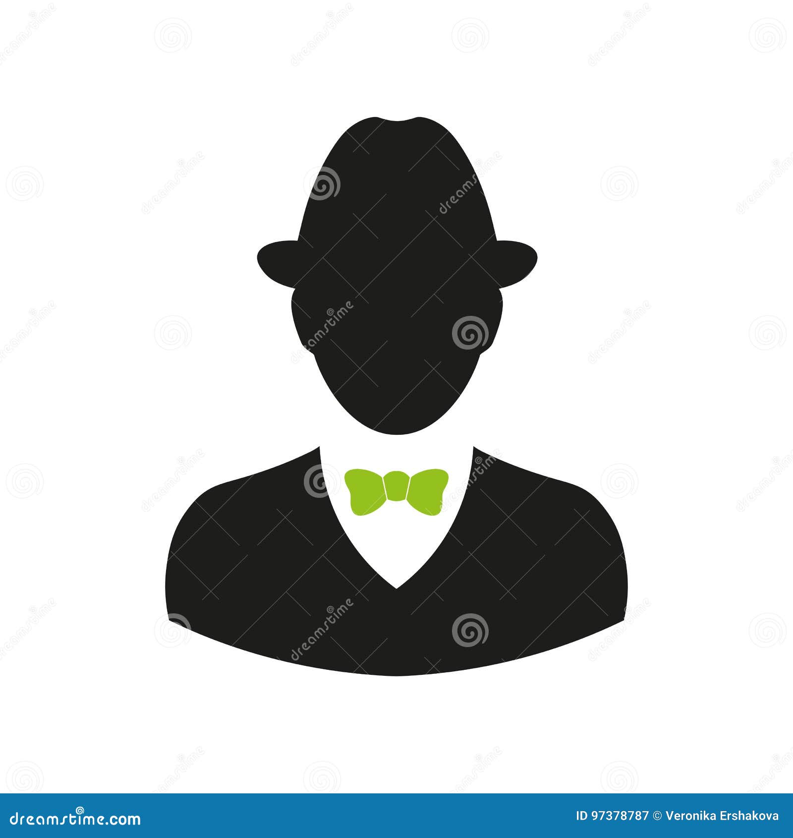 Vector Icon Man in Retro Style for Websites Stock Illustration ...