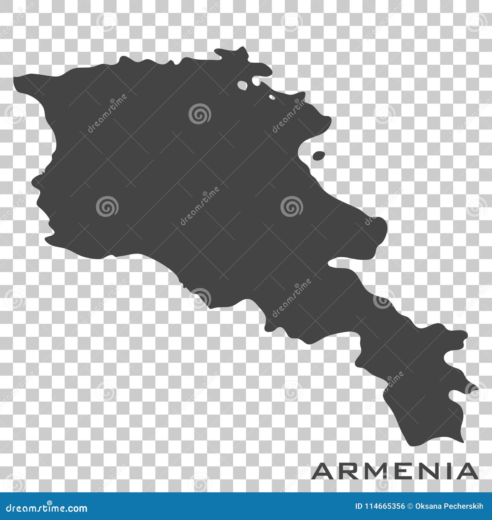Vector Icon Map of Armenia on Transparent Background Stock Vector ...