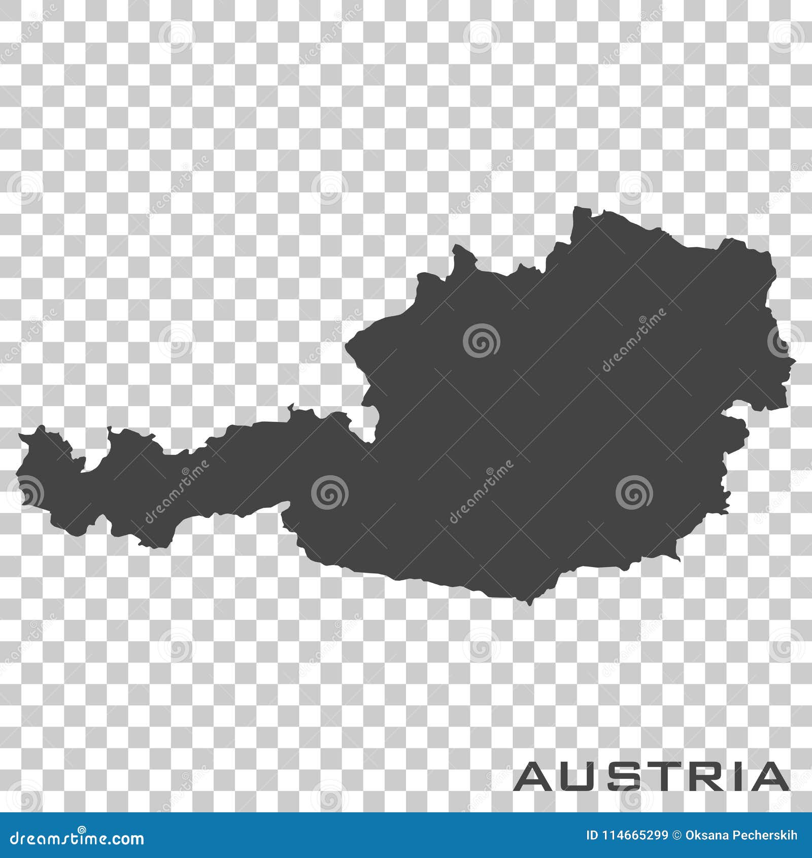 Vector Icon Map of Austria on Transparent Background Stock Vector ...