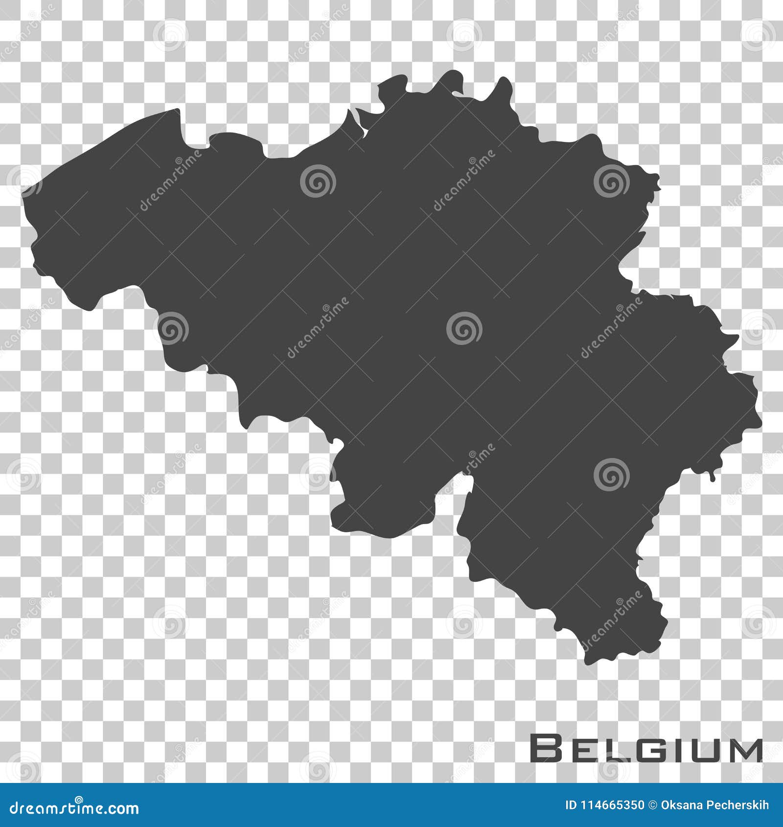 Vector Icon Map of Belgium on Transparent Background Stock Vector ...