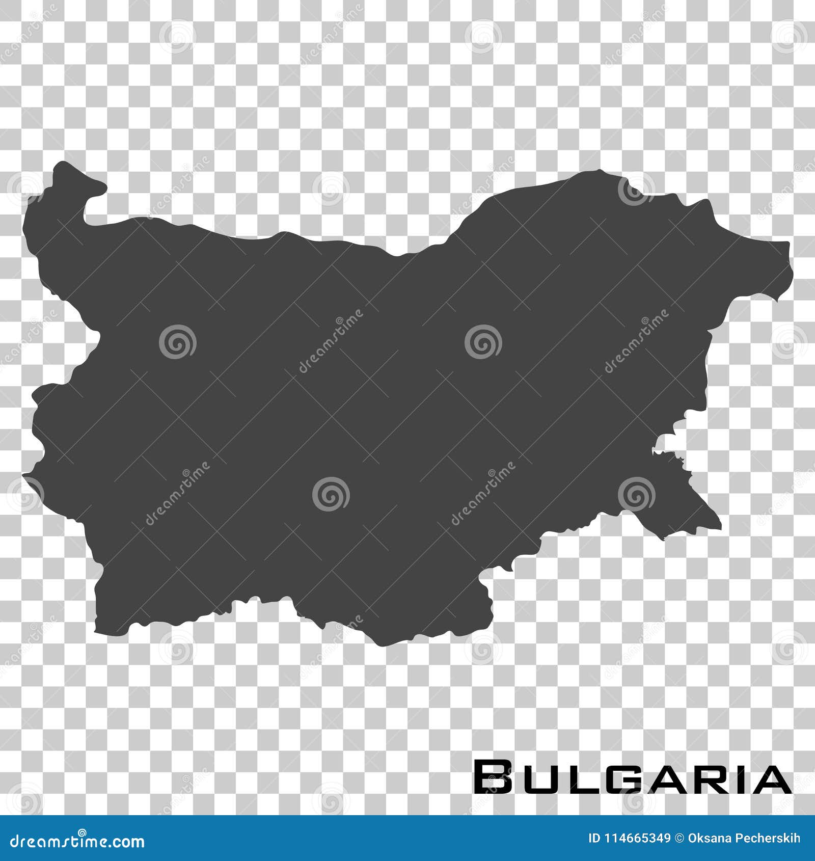 Vector Icon Map of Bulgaria on Transparent Background Stock Vector ...