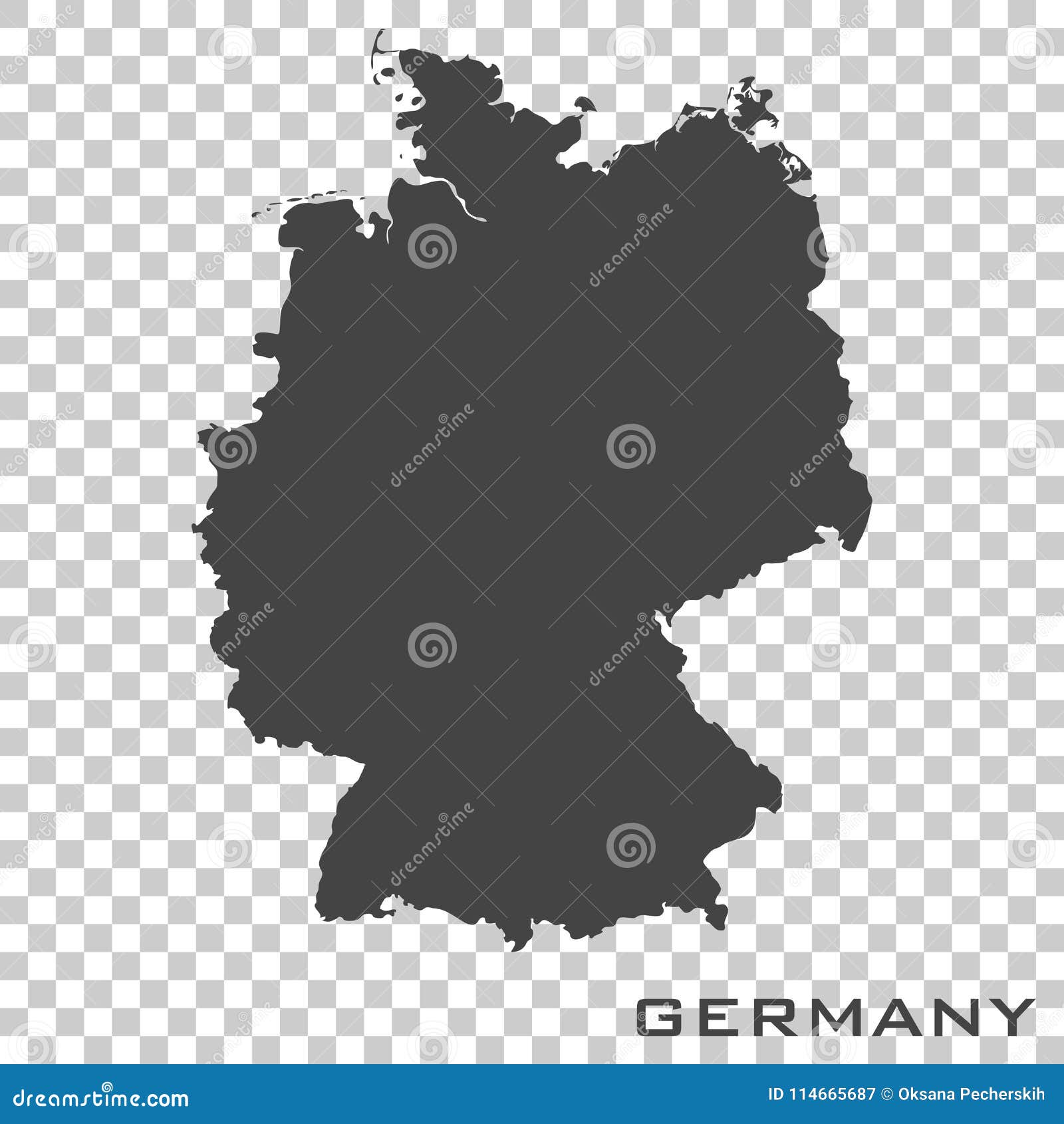 Germany Map On Png Or Transparent Background,Symbols Of Germany.vector ...
