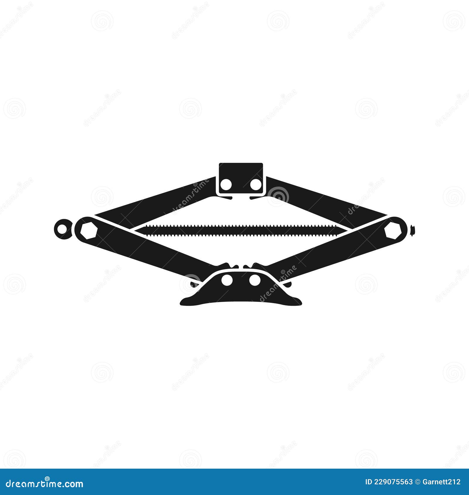 Vector Icon of a Mechanical Jack. a Tool for Lifting Cars and Other ...