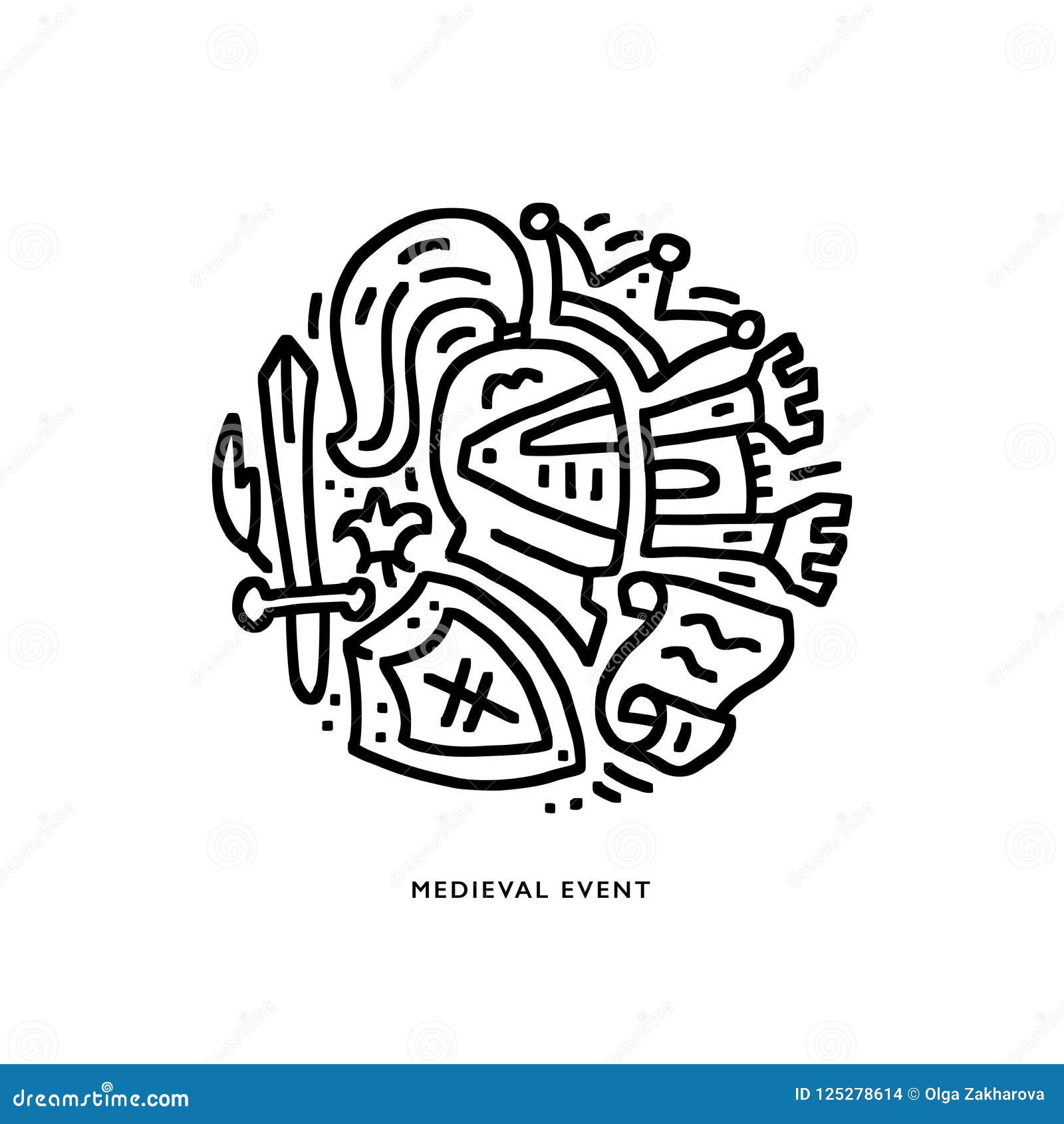 Knight. Chivalry Prince Medieval Fighters Brutal Warriors On Horse ...