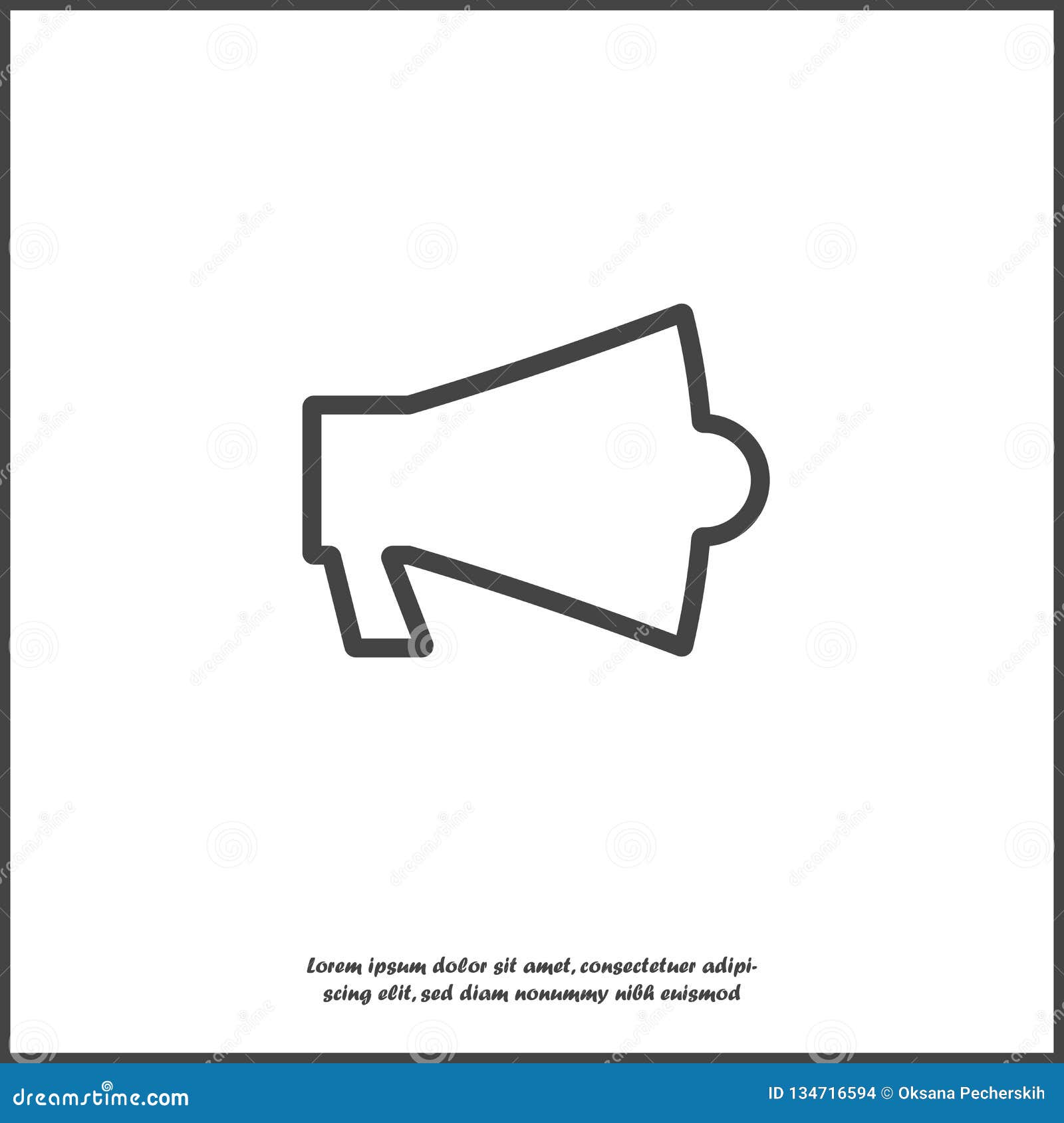Vector Icon Megafon on White Isolated Background. Layers Grouped for ...