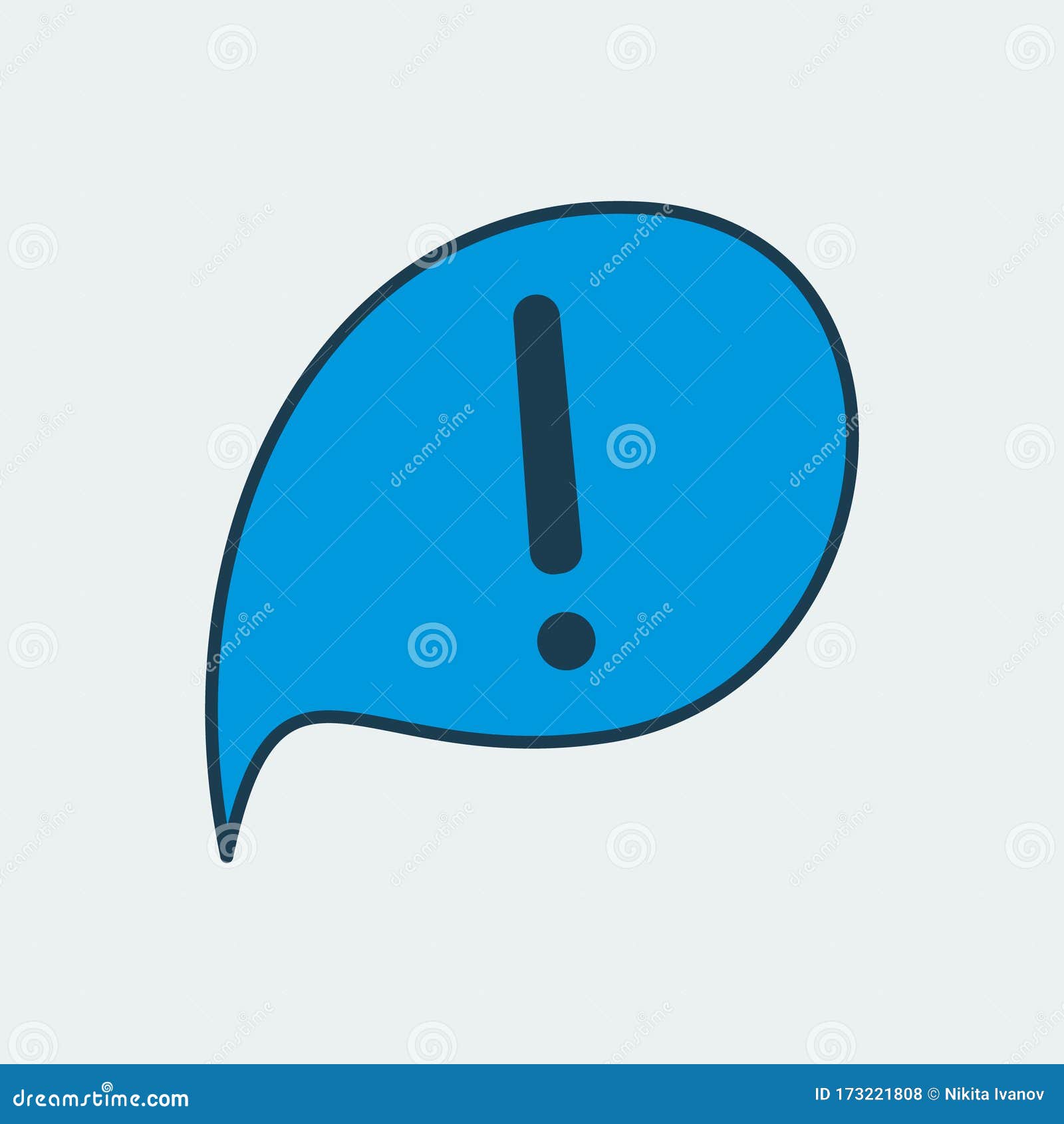 Vector Icon with a Message and Exclamation Mark on it. it Represents ...