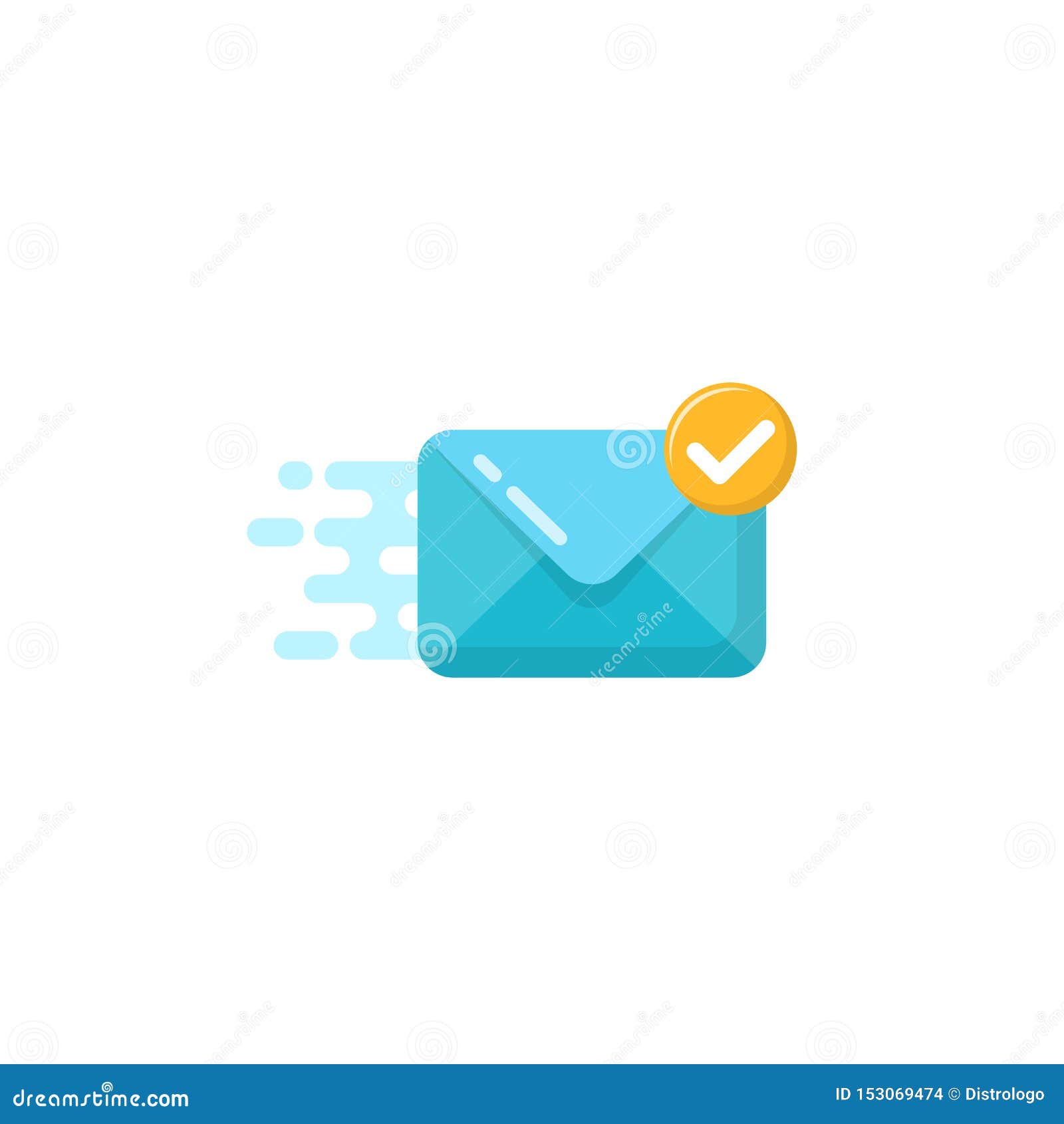 Vector Icon of Message.sent Successfully Stock Vector - Illustration of ...