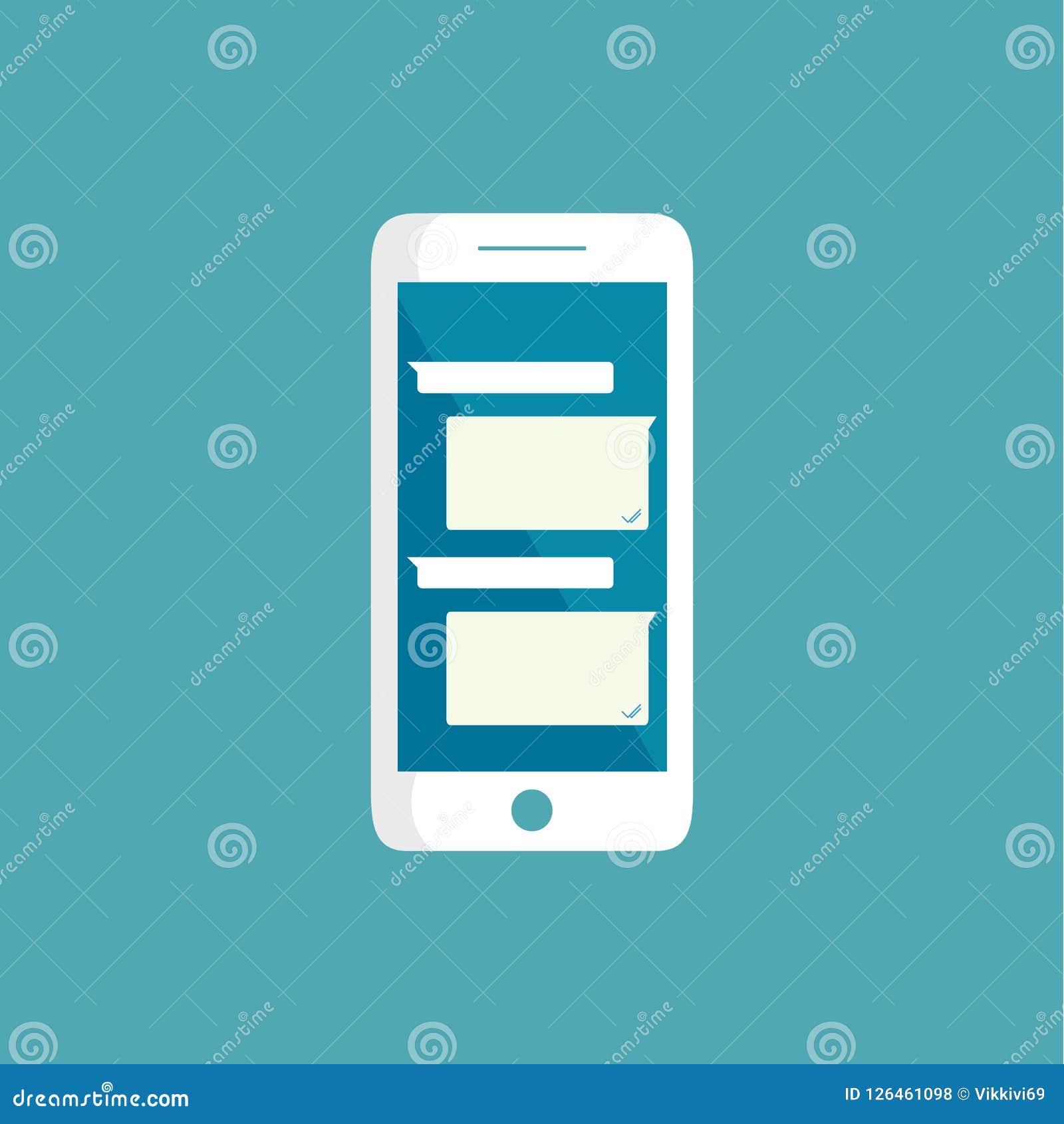 Vector Icon Messenger Short Message on Phone Vector Icon Service ...