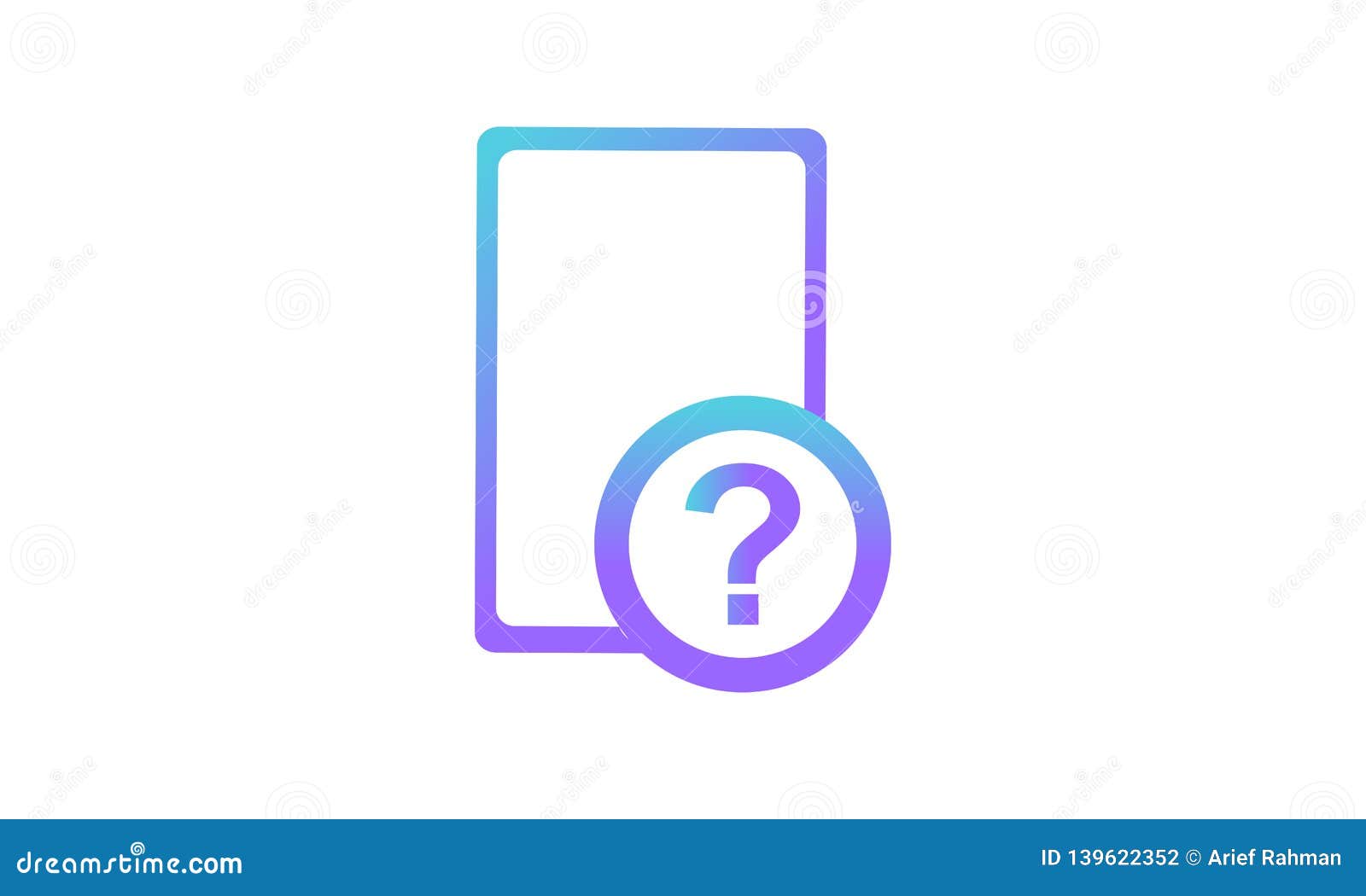 Vector Icon. Mobile Phone and Question Mark Icon Concept. Modern ...