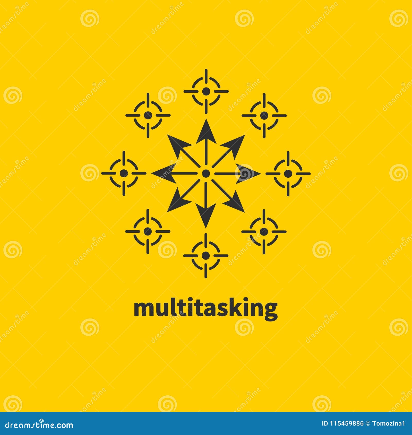 Vector icon multitasking stock vector. Illustration of goal - 115459886