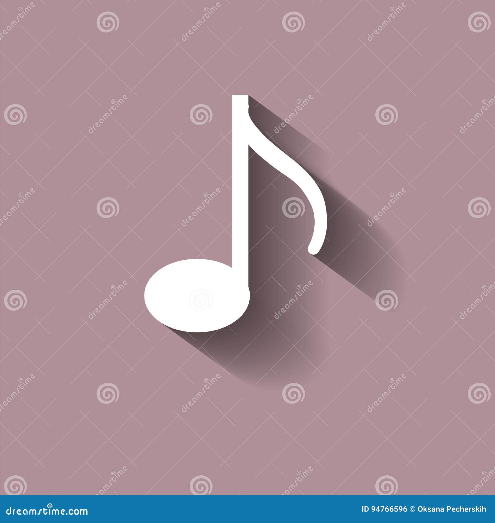 Vector Icon of Musical Note Stock Vector - Illustration of quarter ...