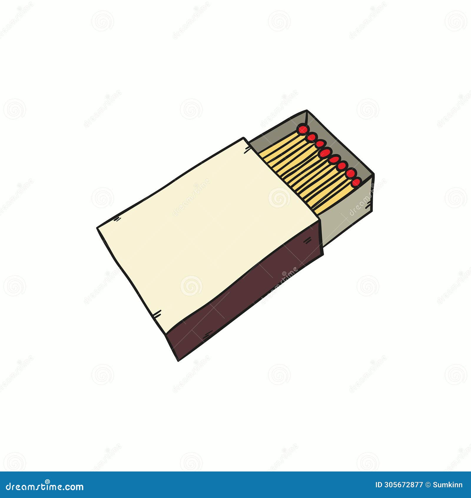 Vector Matchbox Sketch. Illustration For Your Design | CartoonDealer ...