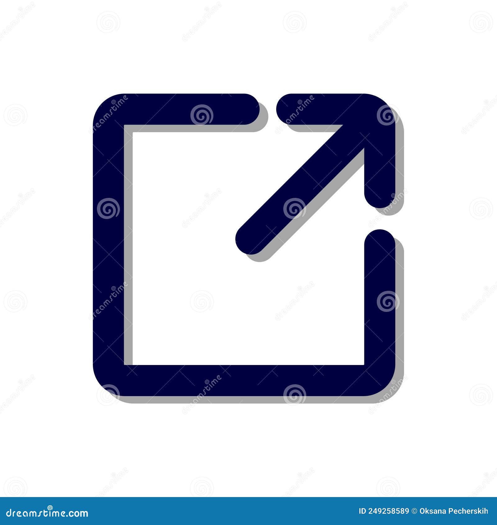 Vector Icon Open New Window on White Isolated Background. Layers ...