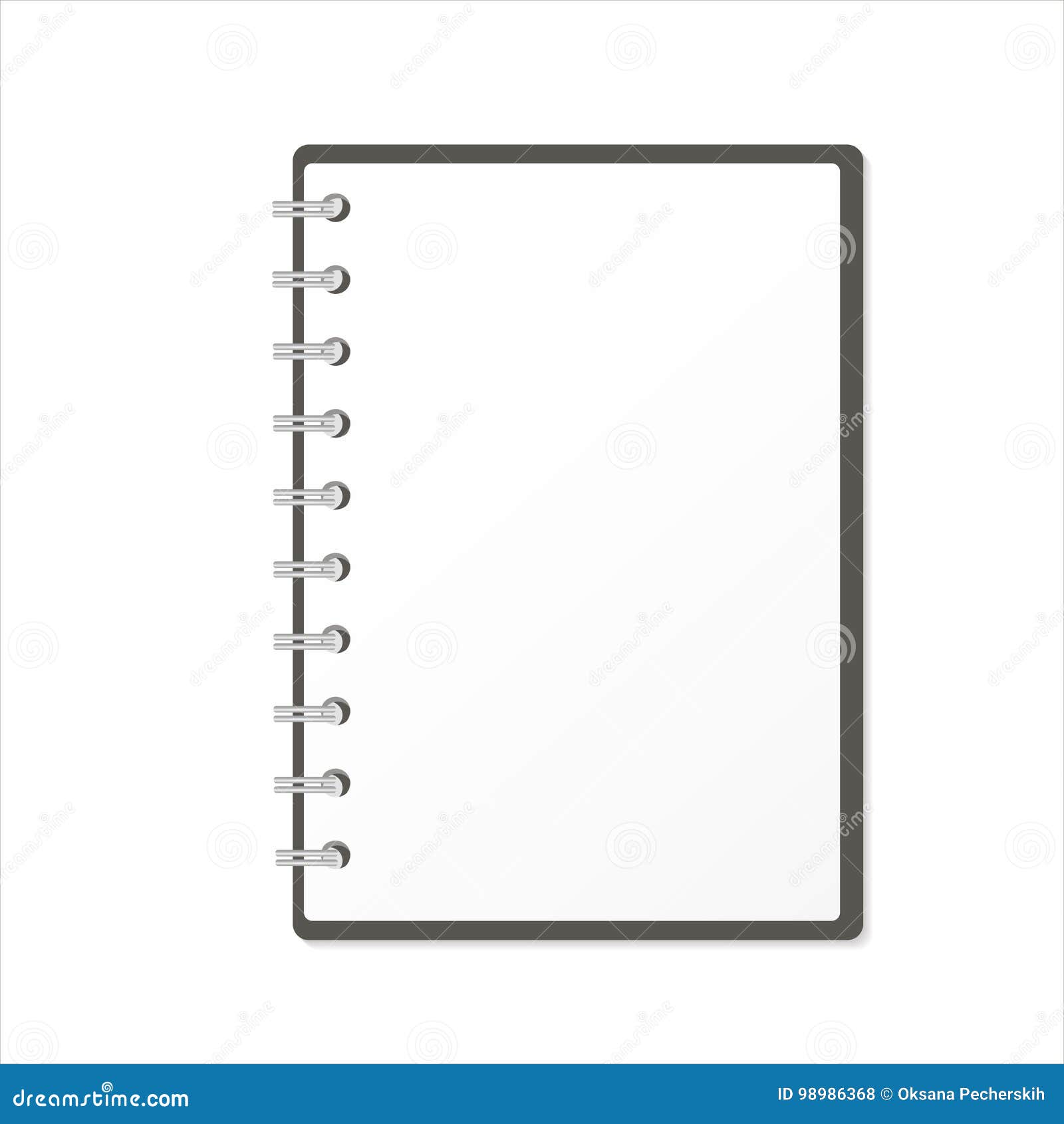 A Vector Icon of Open Notepad. 3d Realistic Image for Business, Stock ...