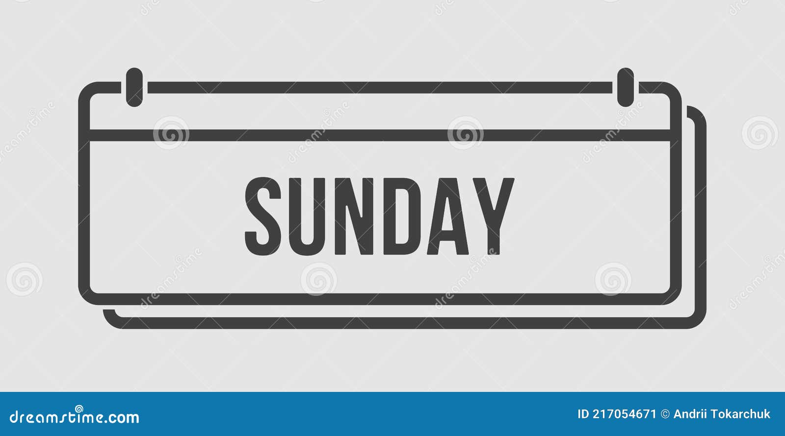 Vector Icon Page Calendar, Day of the Week Sunday Stock Vector ...