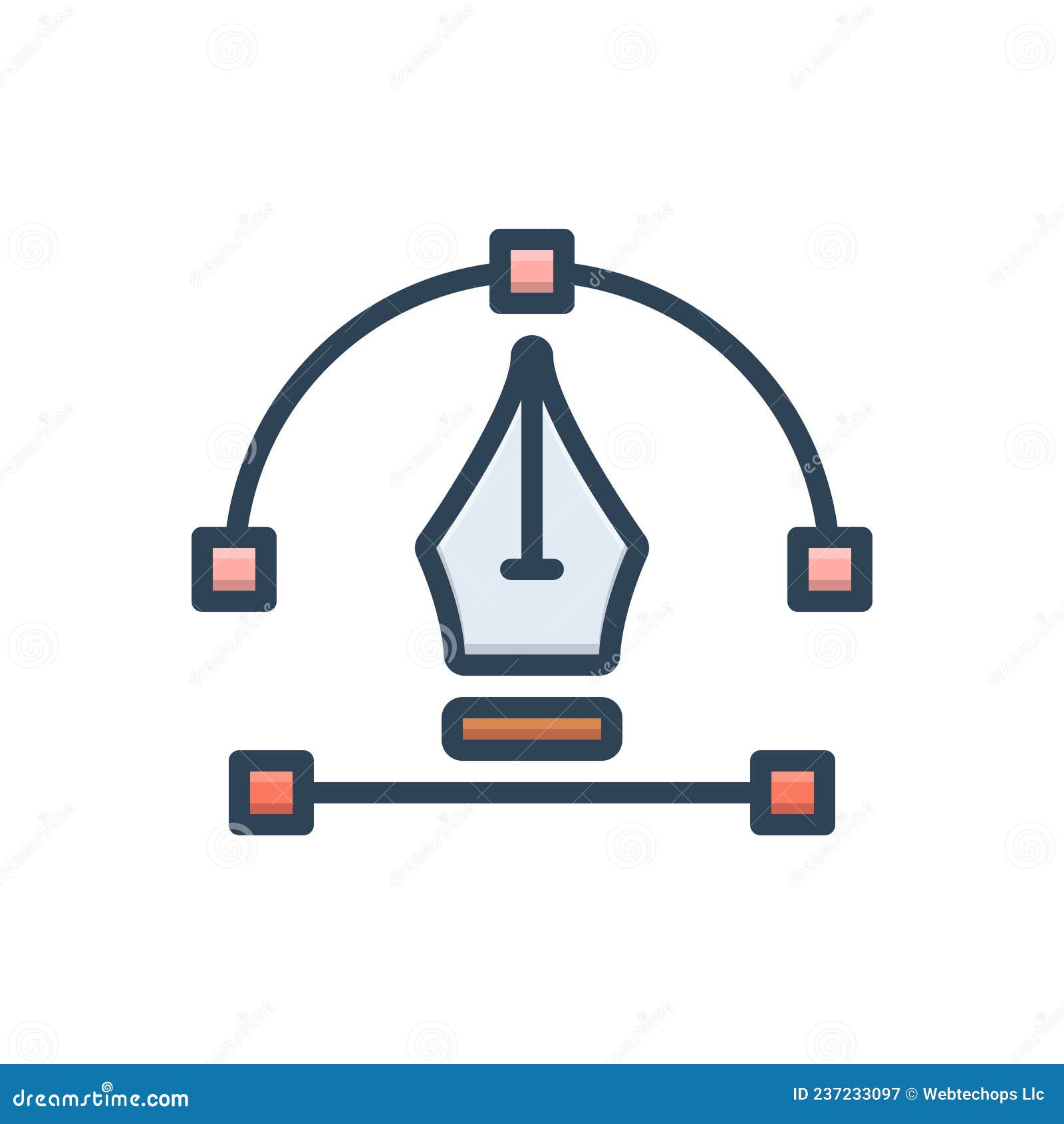 Color Illustration Icon for Vector, Point and Draw Stock Illustration ...