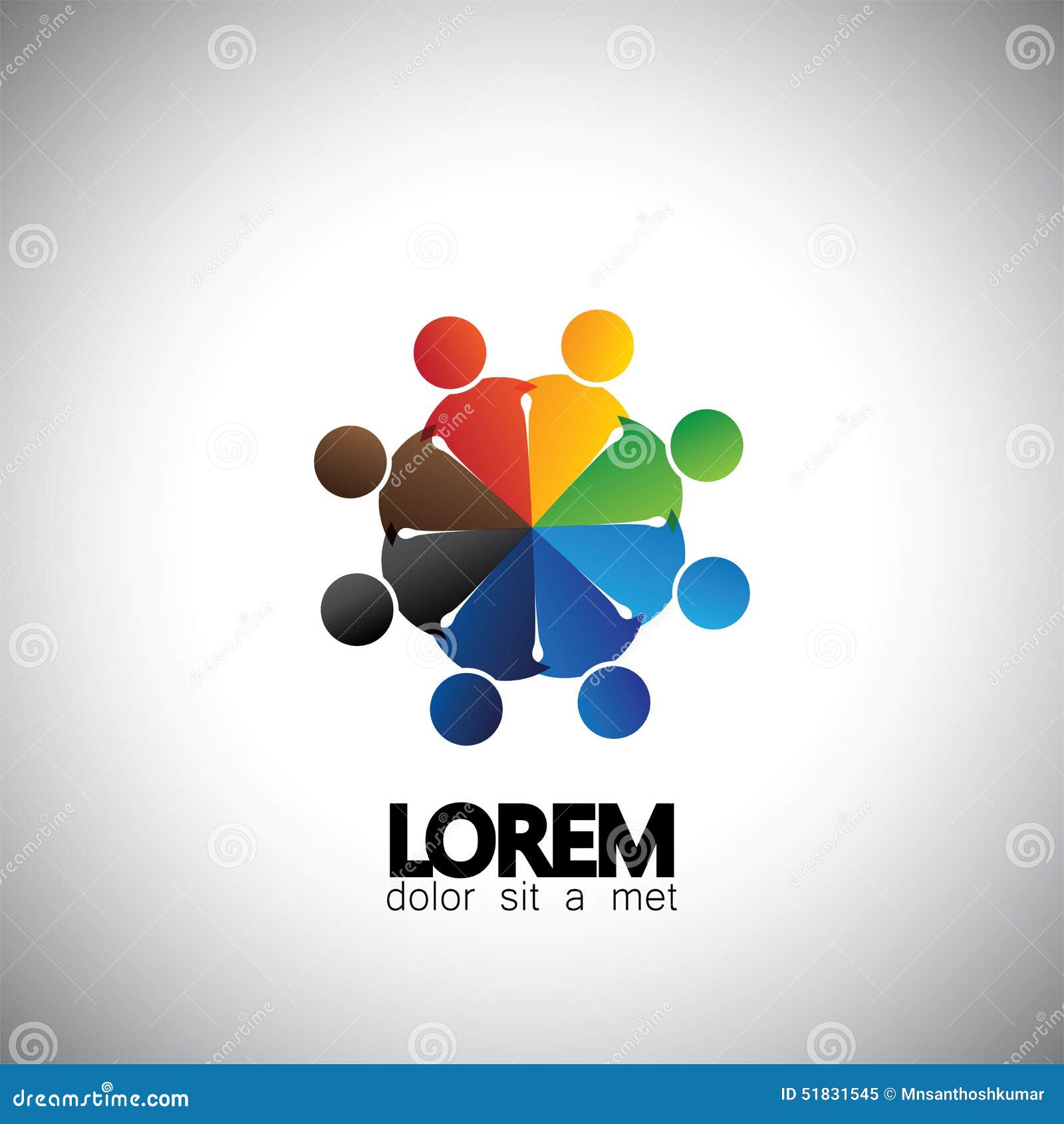 Vector Icon of People Together - Sign of Unity, Partnership Stock ...