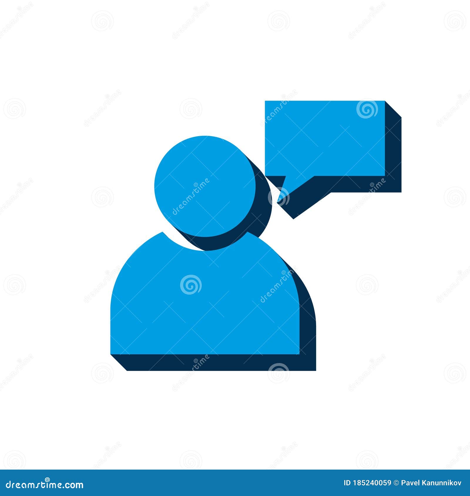 Vector Icon Person Isometric. 3d Sign Isolated on White Background. Eps ...