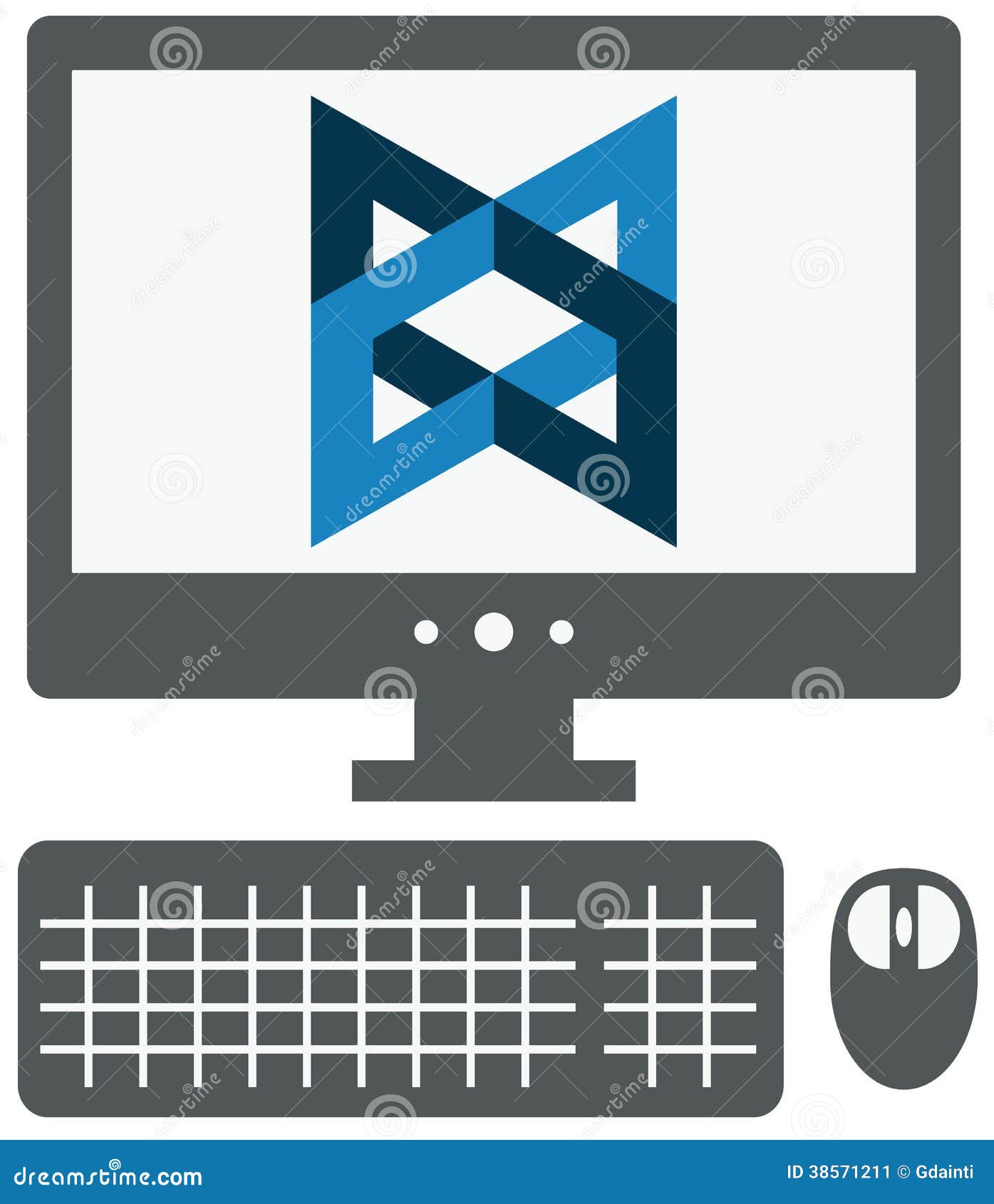 Vector Icon of Personal Computer with Backbone Js Sign on the Sc Stock ...