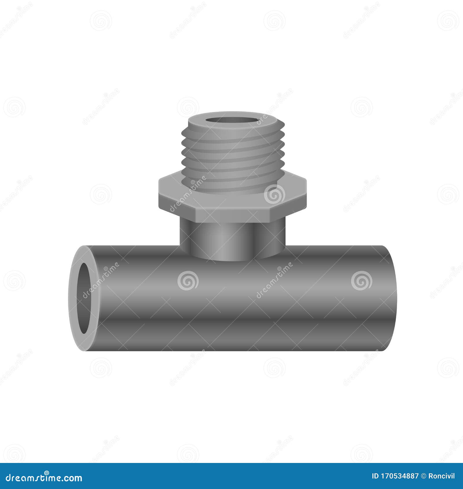Pipe fitting part stock vector. Illustration of construction - 170534887