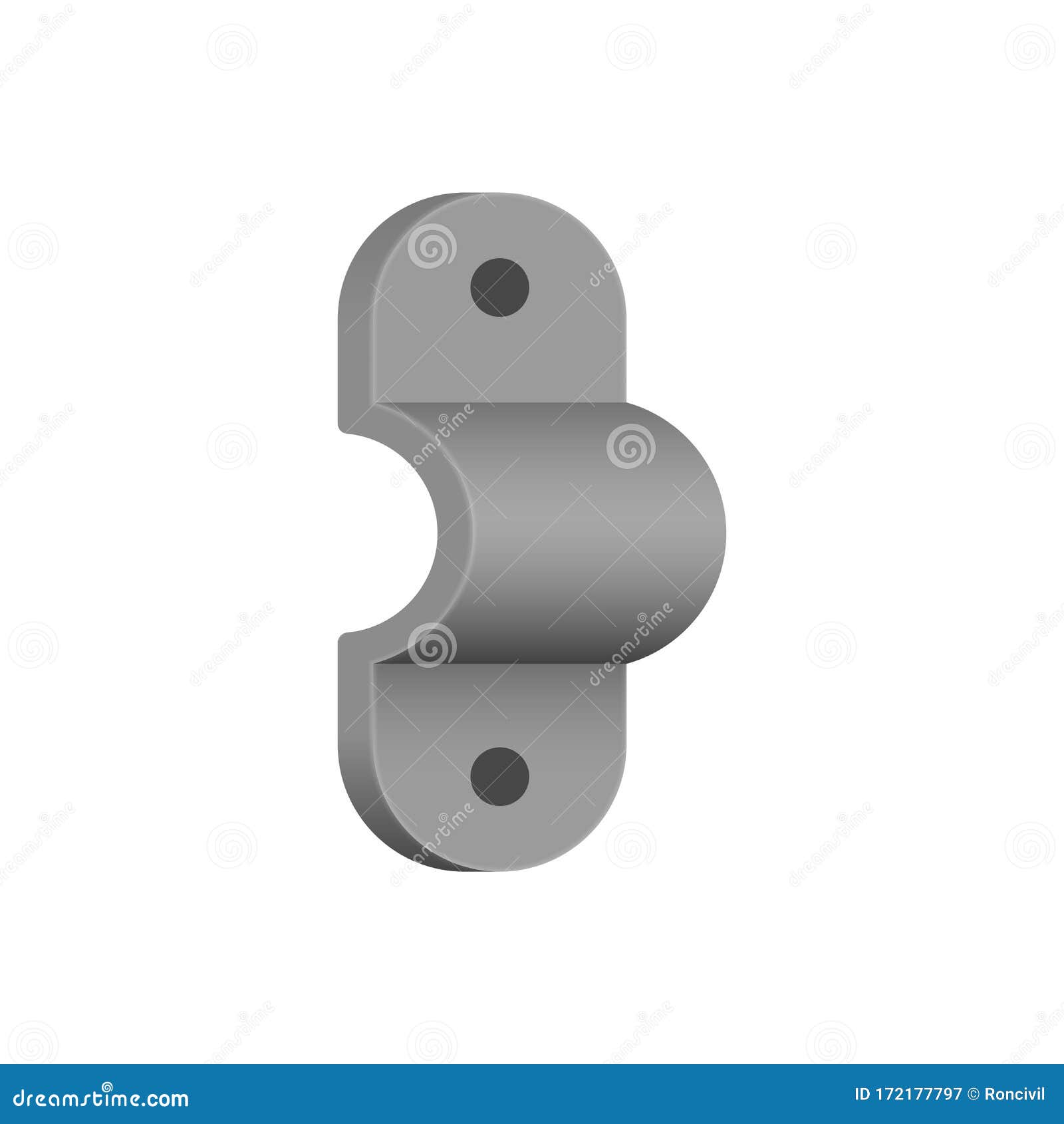 Pipe support icon stock vector. Illustration of metal - 172177797