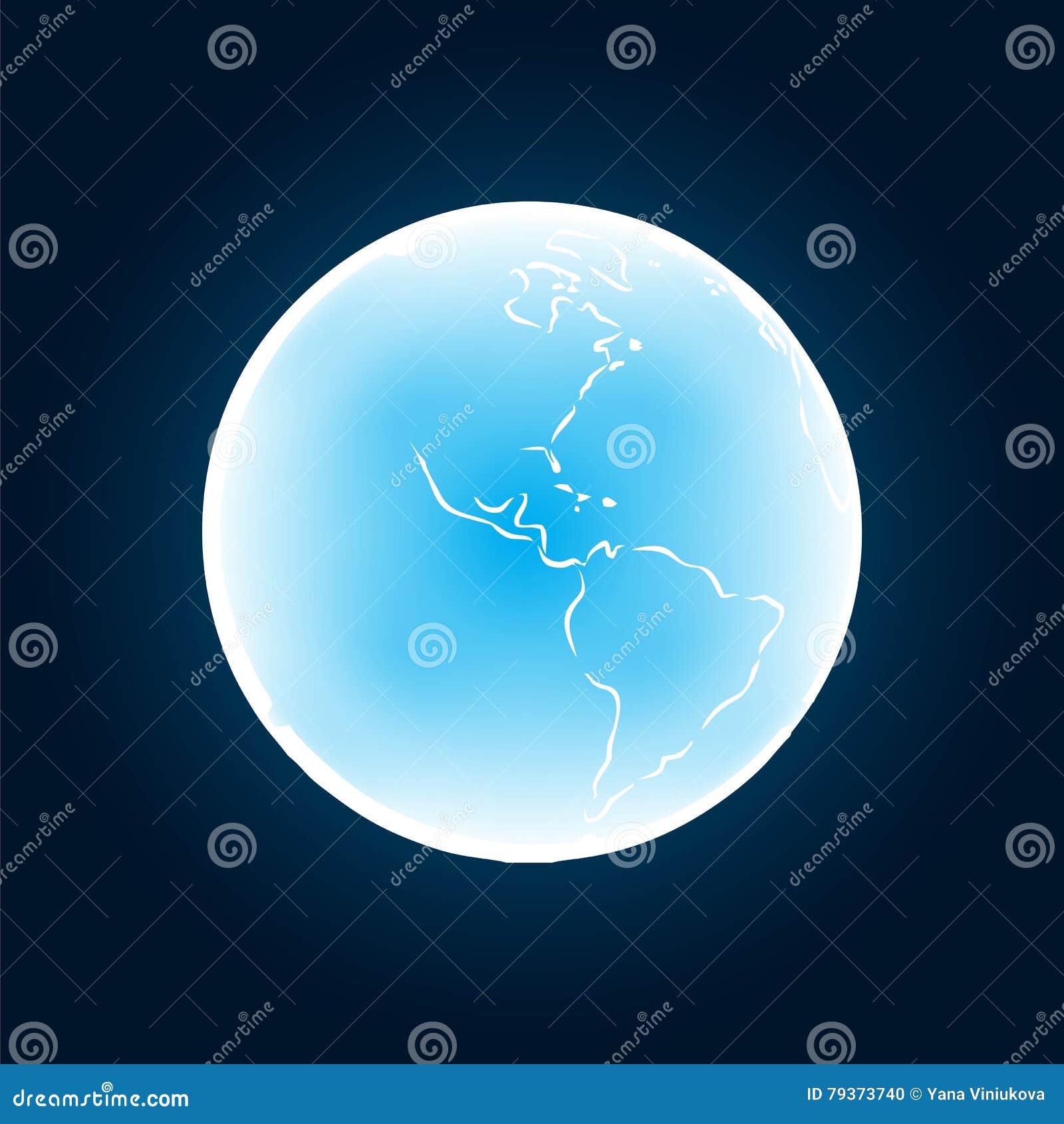 Vector Icon. Planet Earth in Space Stock Illustration - Illustration of ...