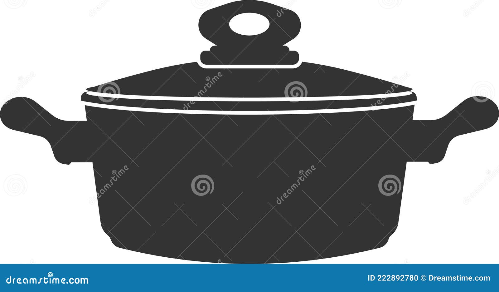 Vector Icon of a Pot with a Lid for Cooking. Stock Vector ...