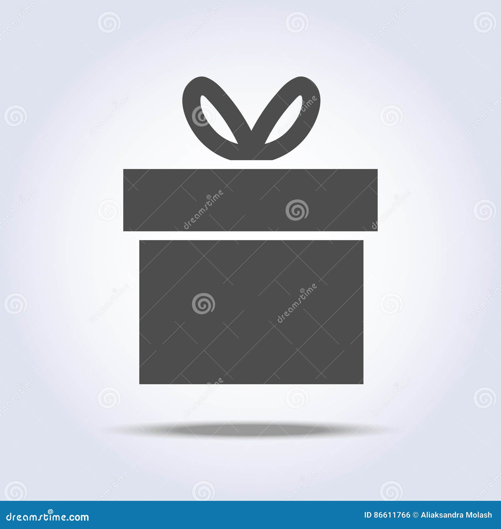 Vector icon of present box stock vector. Illustration of greeting ...