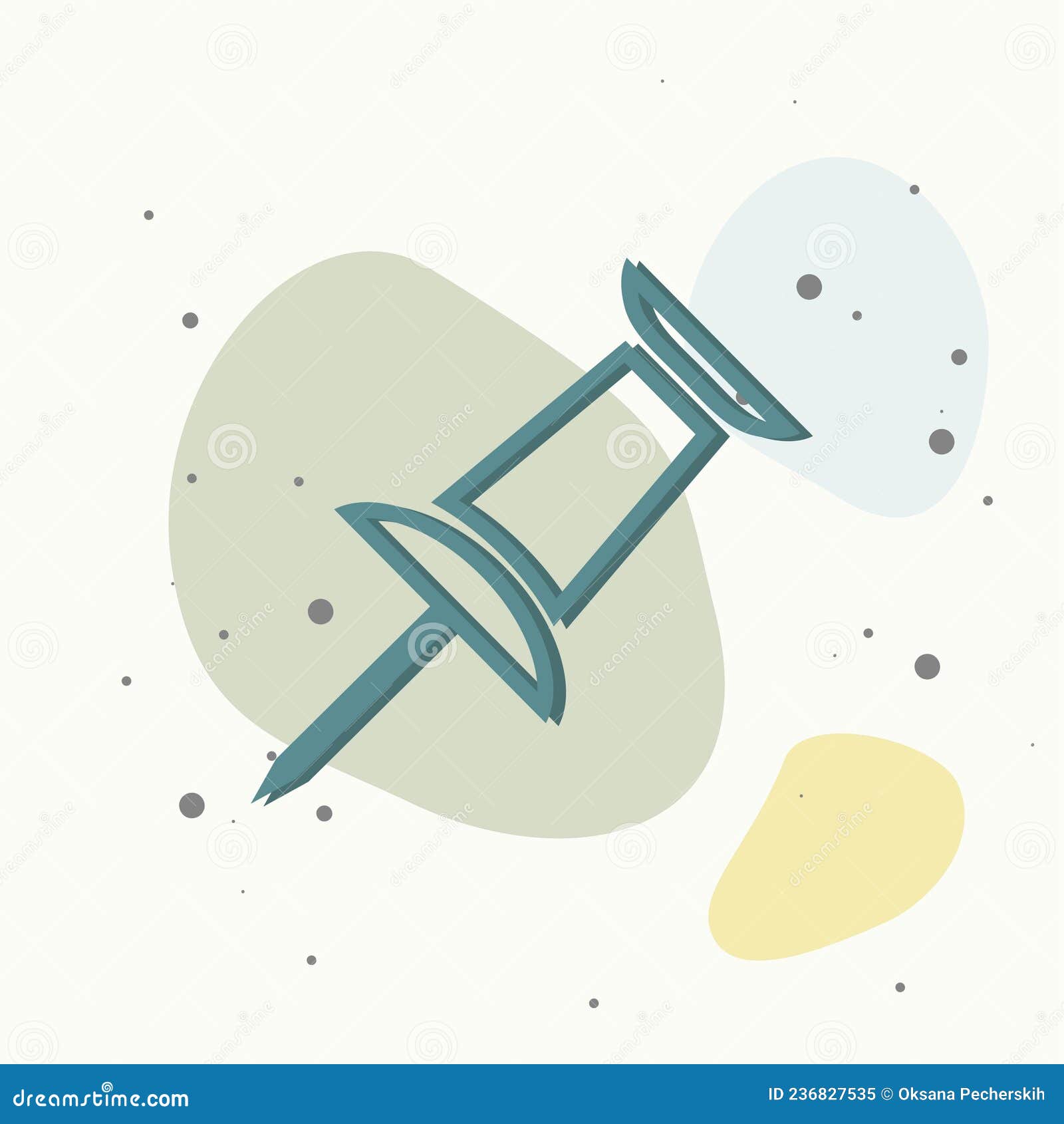 Vector Icon Push Pin. Pin Illustration on Multicolored Background Stock ...