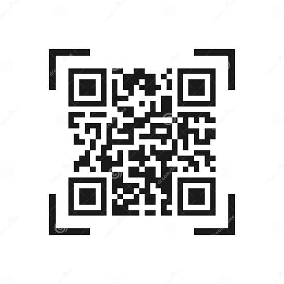 Vector Icon of the QR Code. Simple Design for a Logo Sticker for Your ...