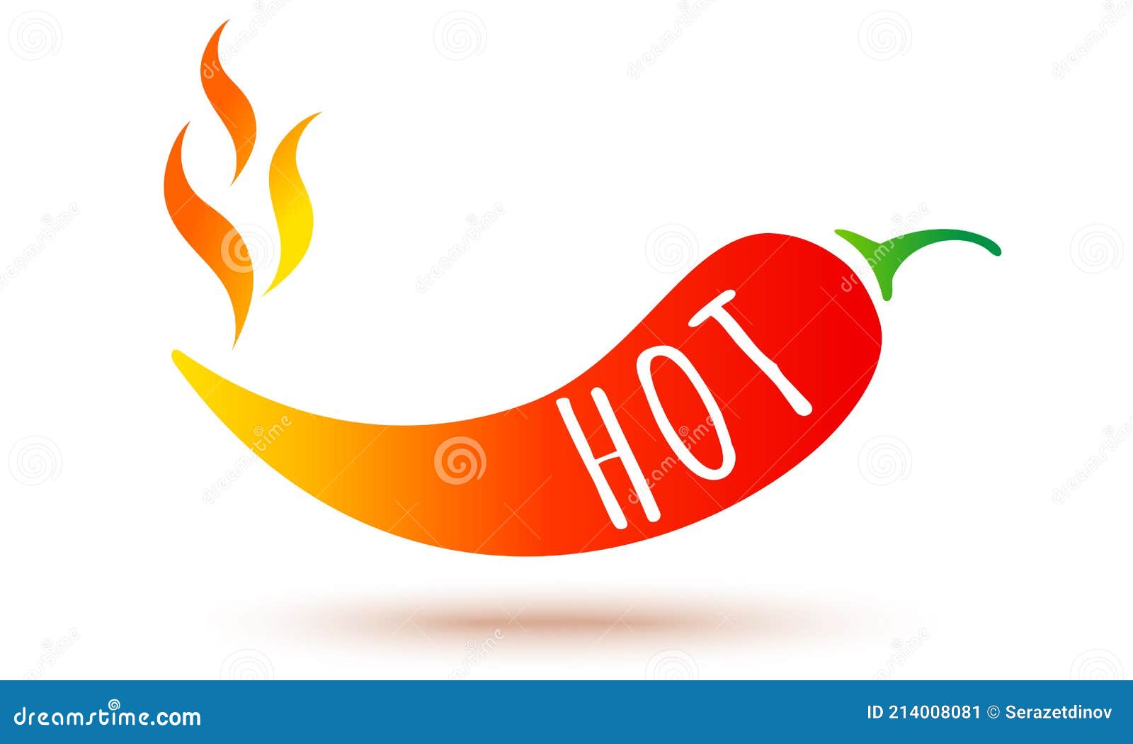 Vector Icon of Red Chilli Pepper in Fire Stock Vector - Illustration of ...