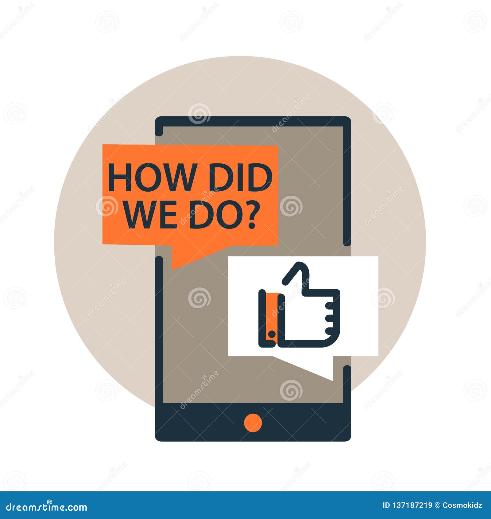 Vector Icon of Request for Feedback, Review Dialog on Smartphone. Flat ...