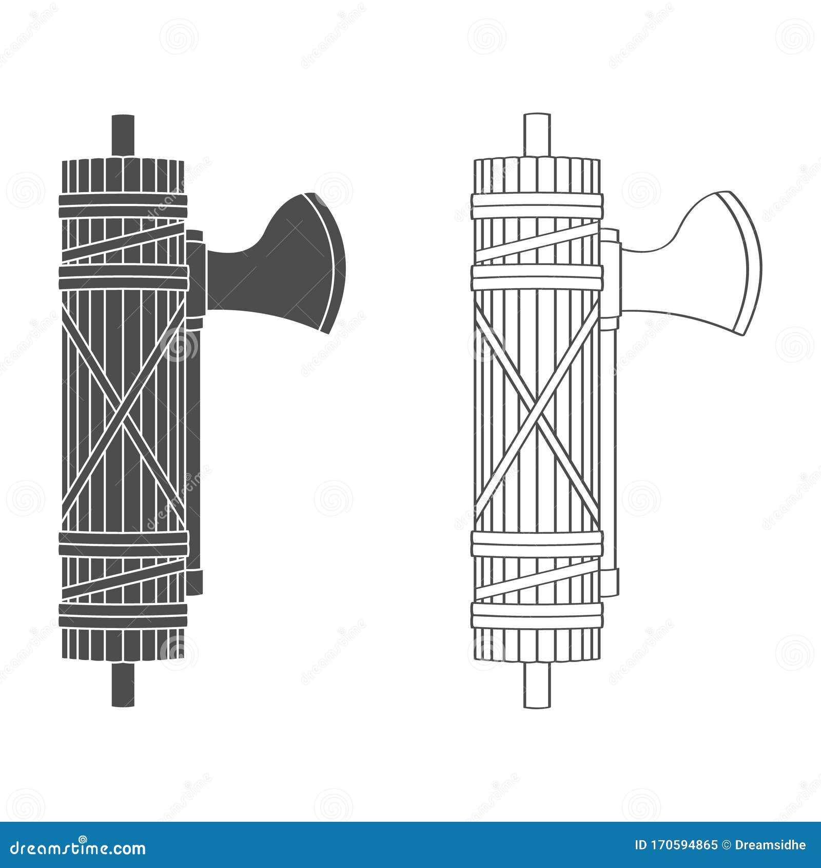 Icon with Roman Fasces stock vector. Illustration of roman - 170594865