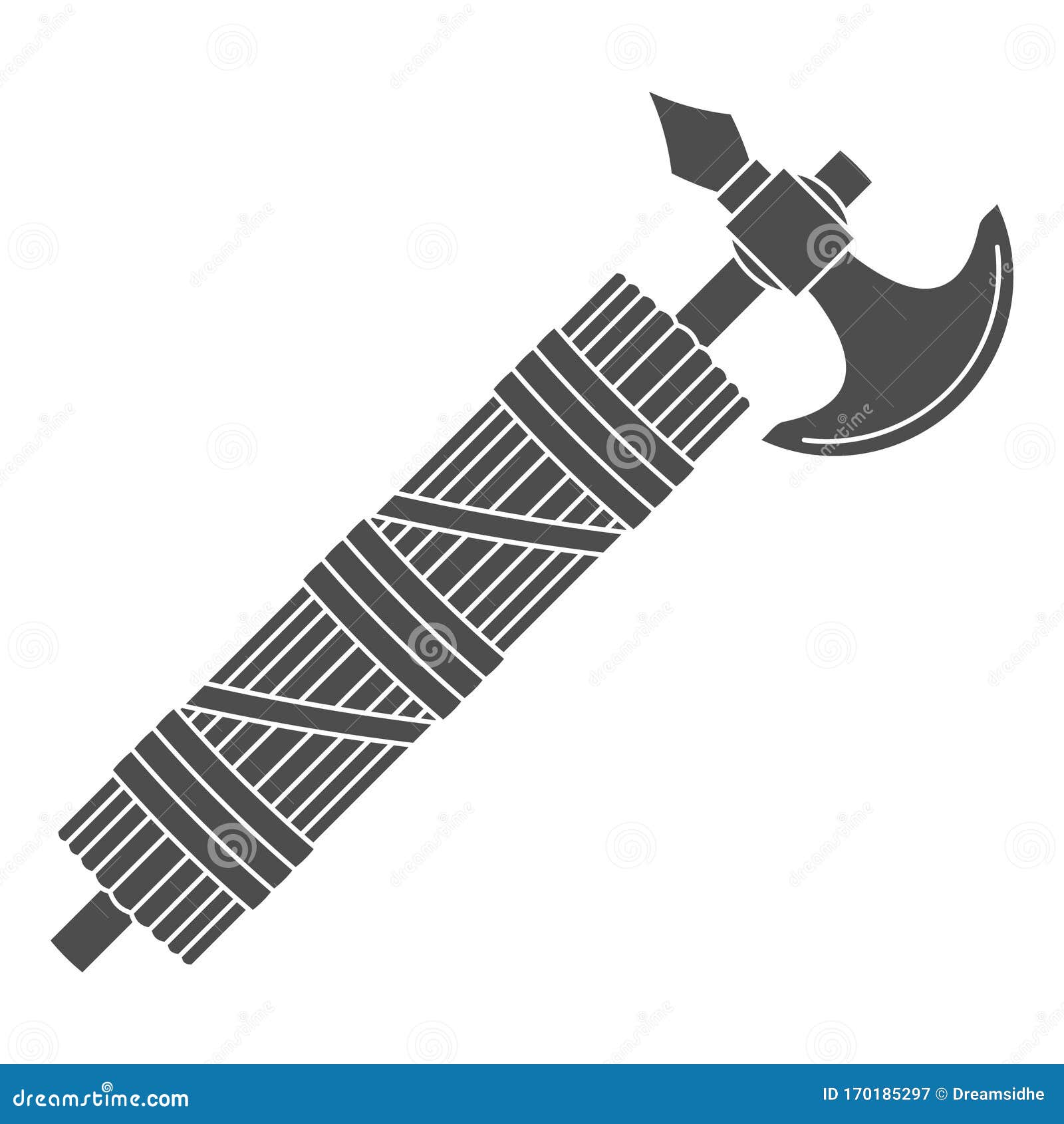 Vector Icon with Roman Fasces Stock Vector - Illustration of landmark ...