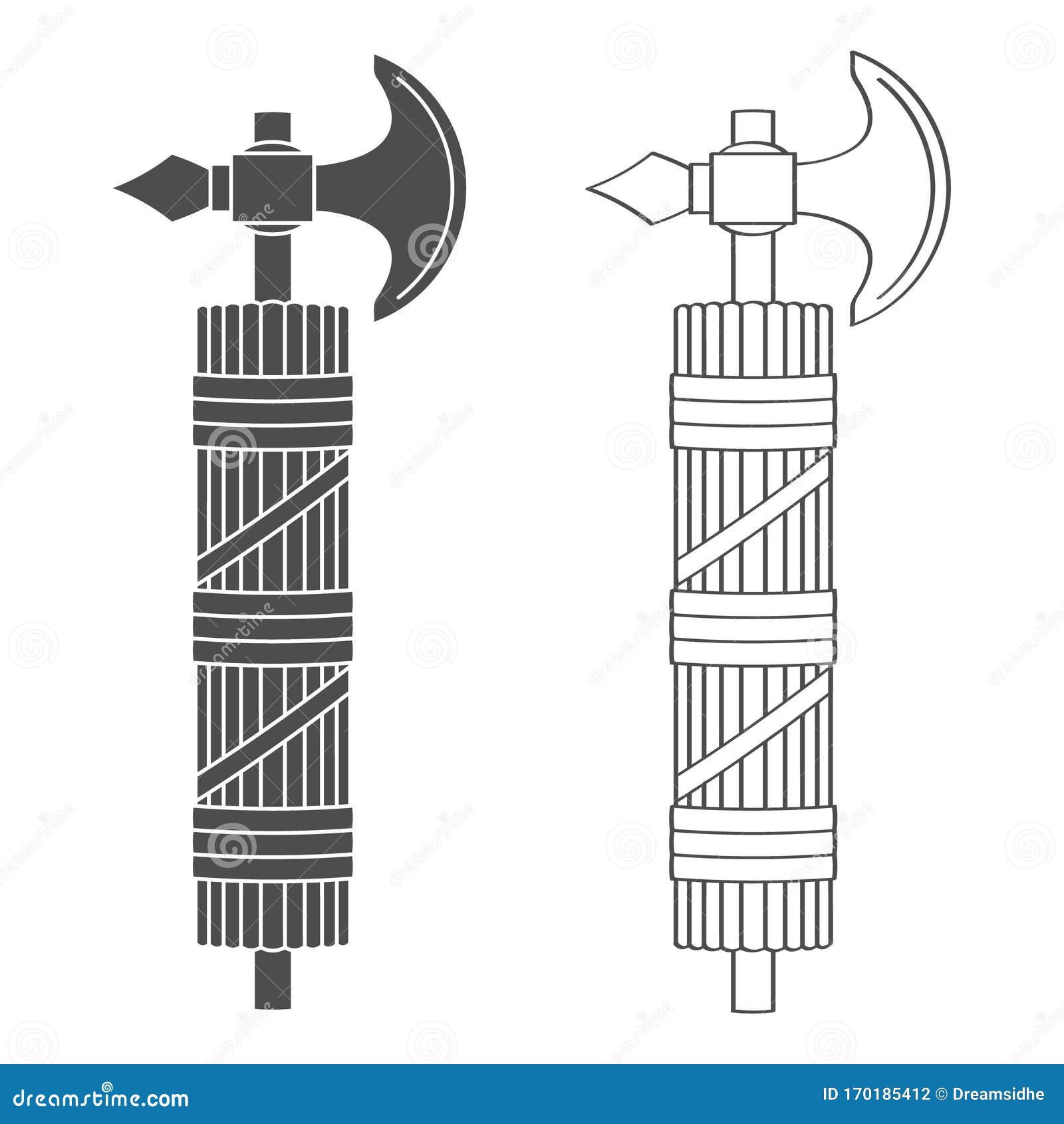 Vector Icon with Roman Fasces Stock Vector - Illustration of iron ...