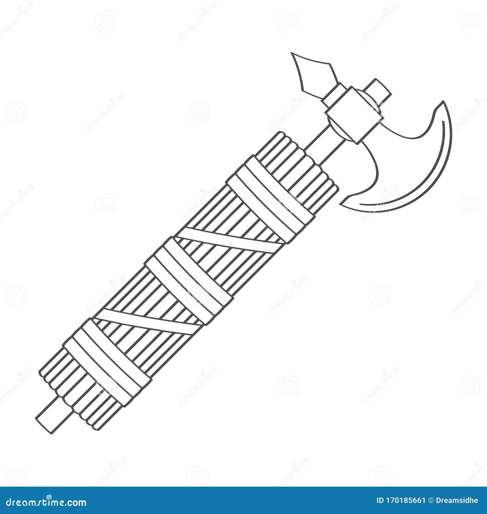 Vector Icon with Roman Fasces Stock Vector - Illustration of authority ...