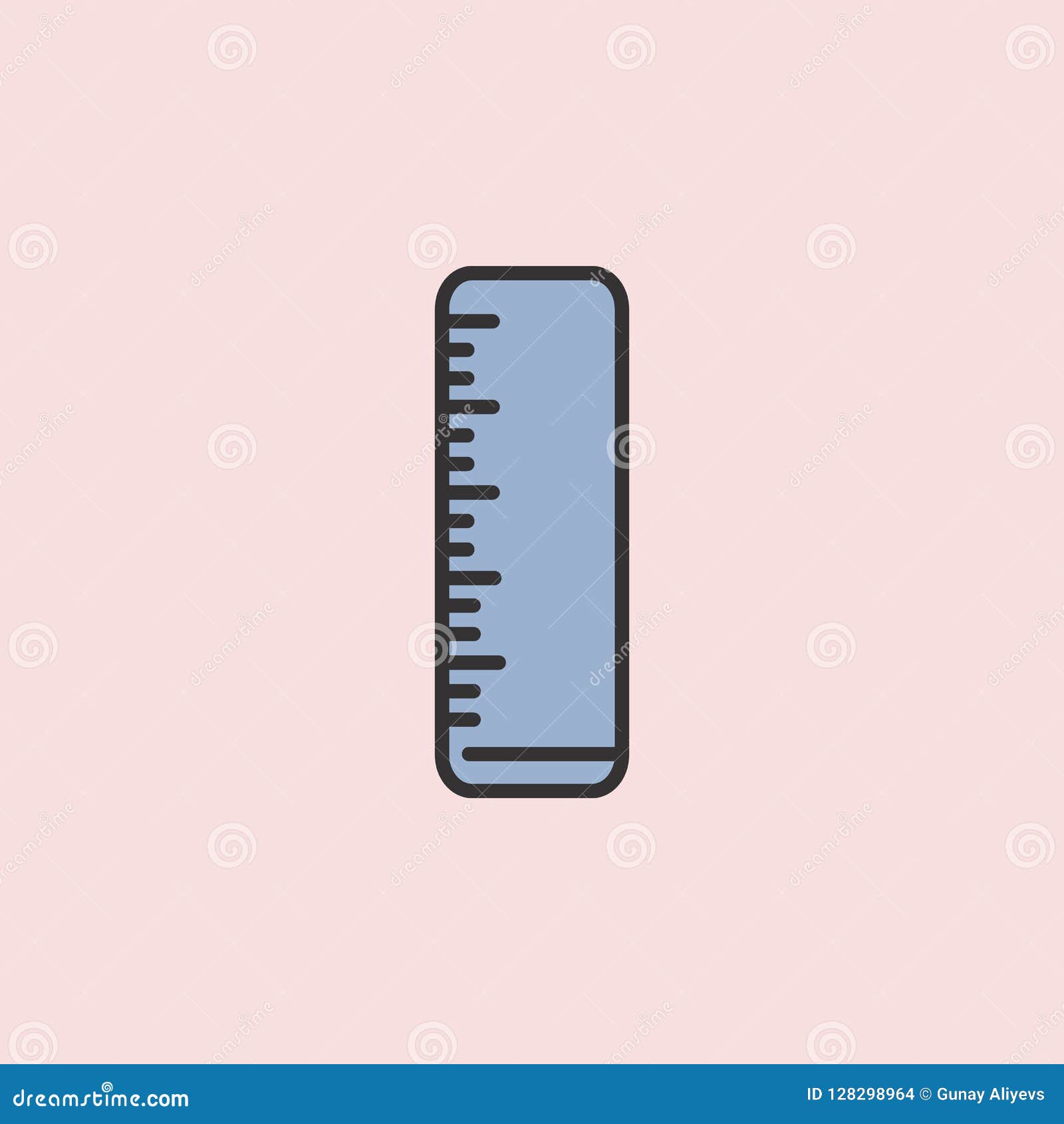 Icon of Ruler. Element of Color Education for Mobile Concept and Web ...