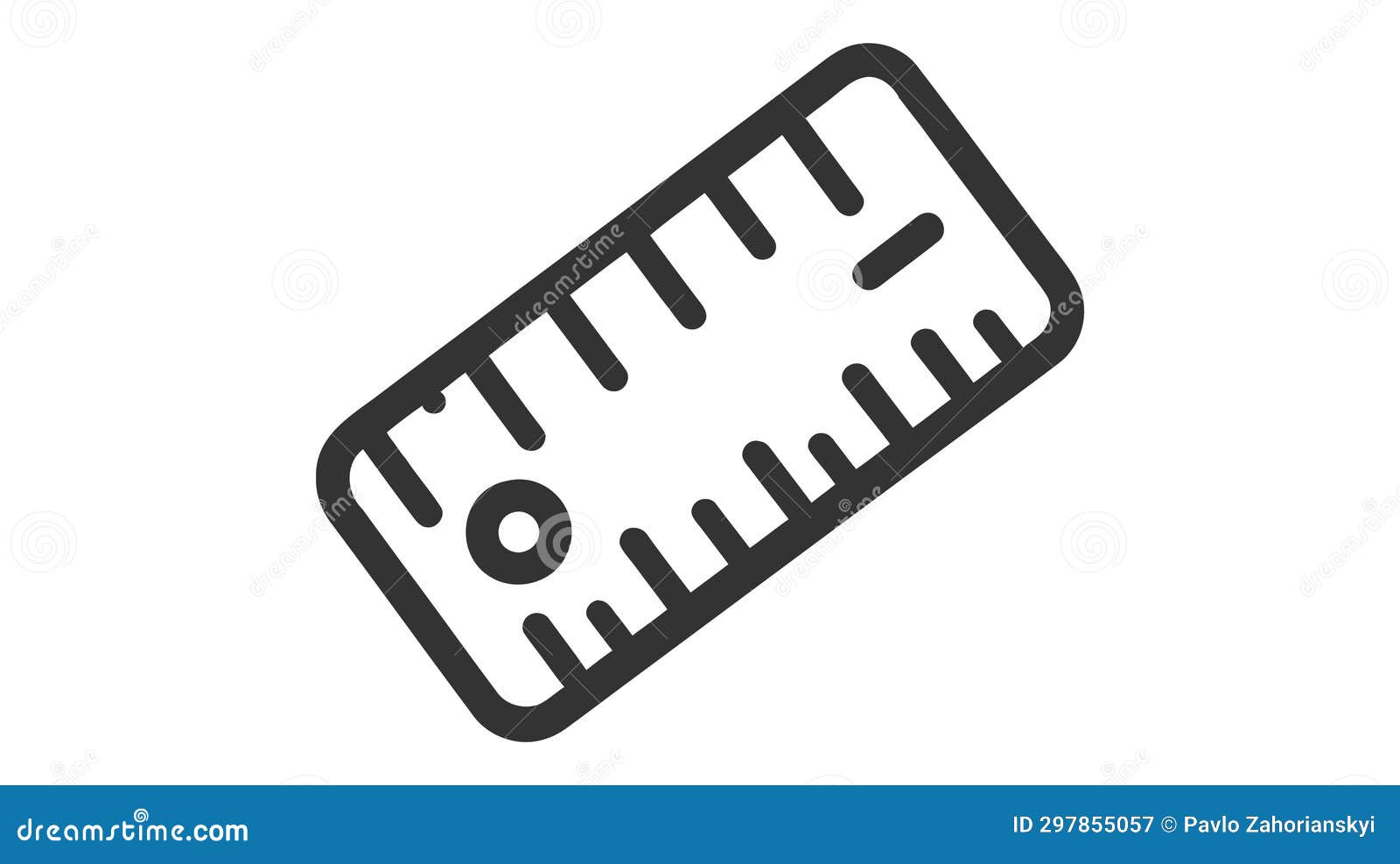 Vector Icon of Ruler on White Background Stock Vector - Illustration of ...