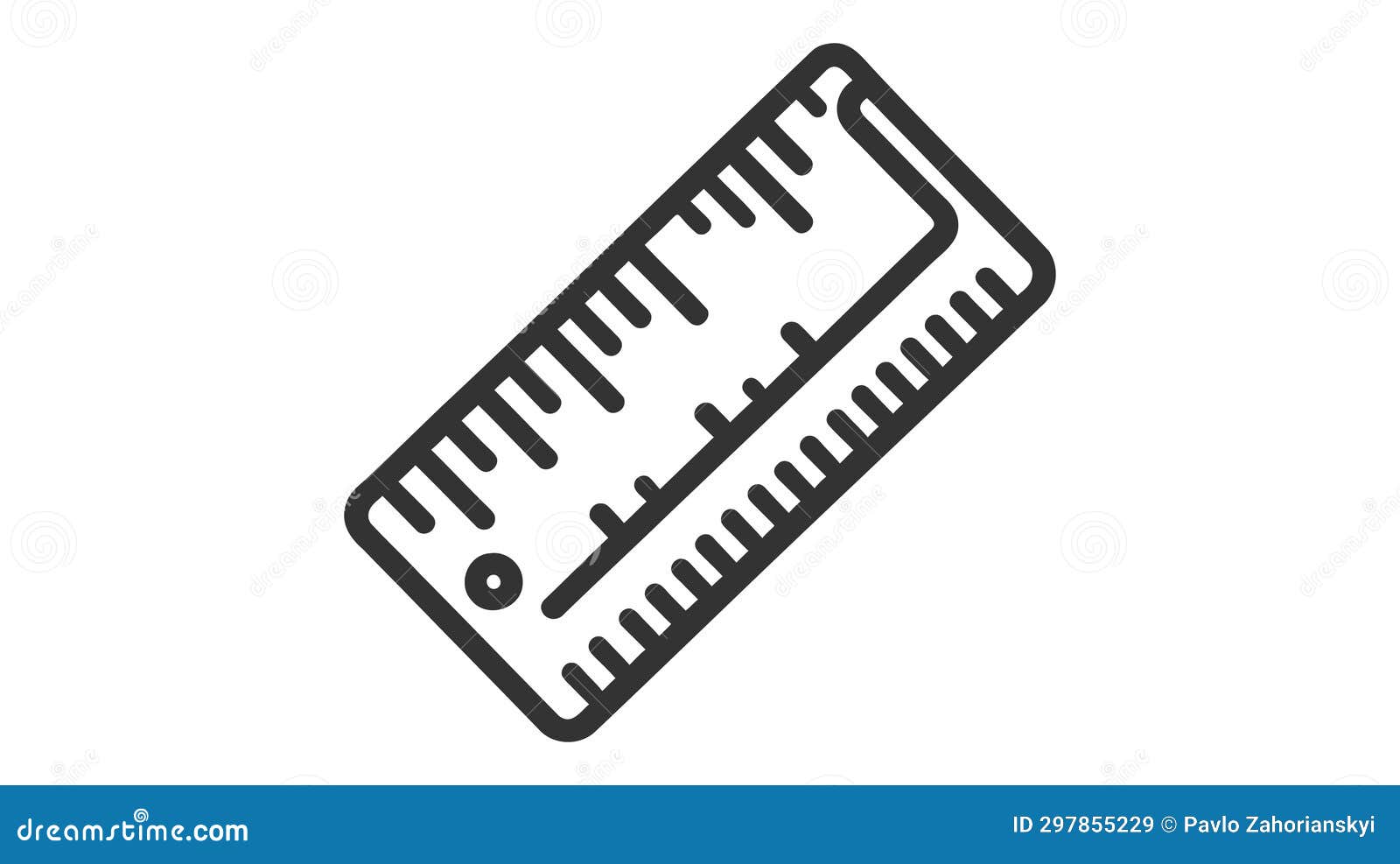 Vector Icon of Ruler on White Background Stock Vector - Illustration of ...