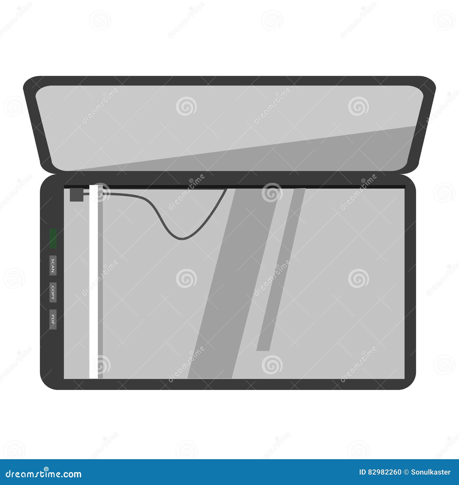 Vector Icon of Scanner Machine. Stock Vector - Illustration of color ...