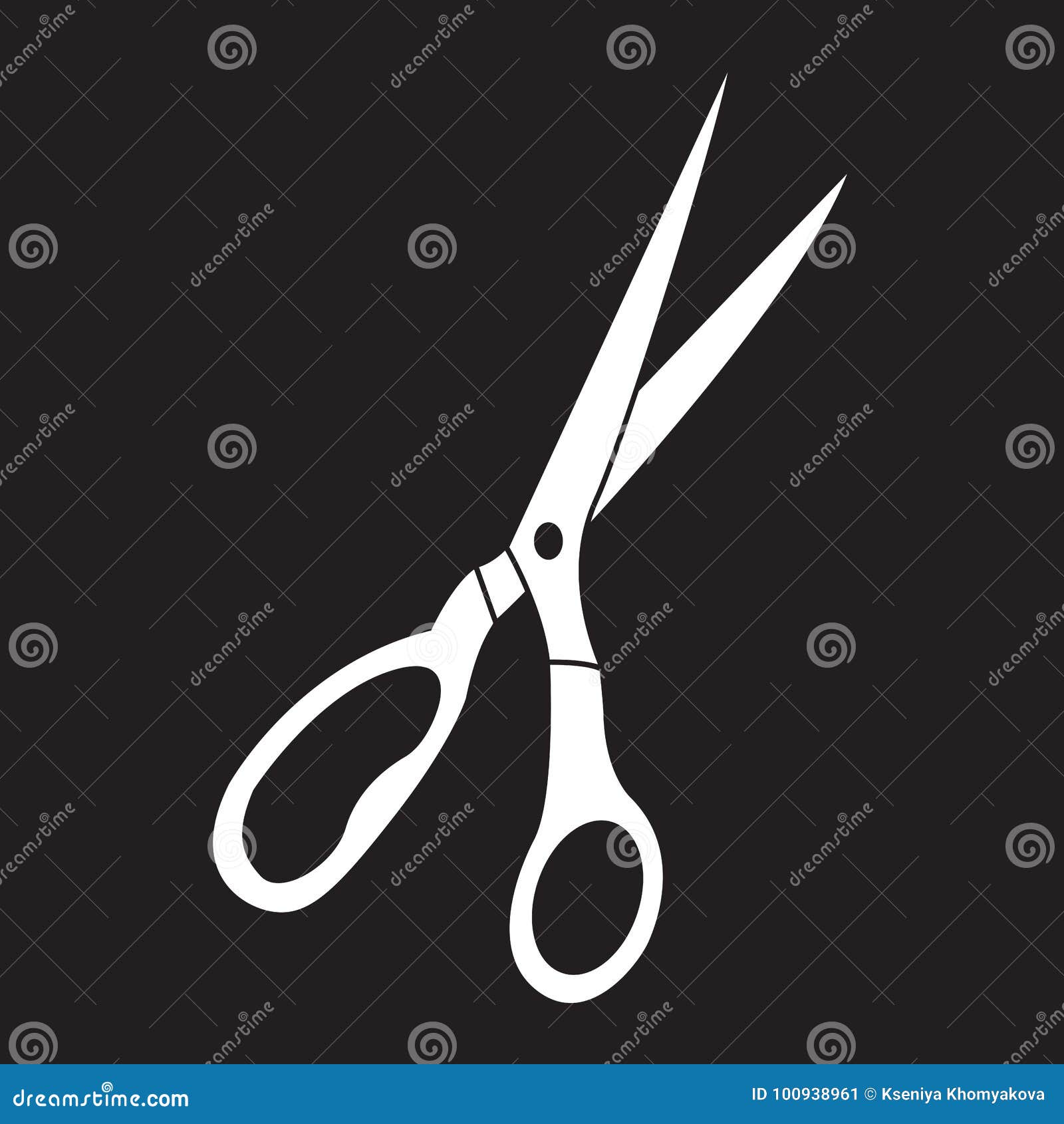 Black and White Scissors Sign Stock Vector - Illustration of black ...