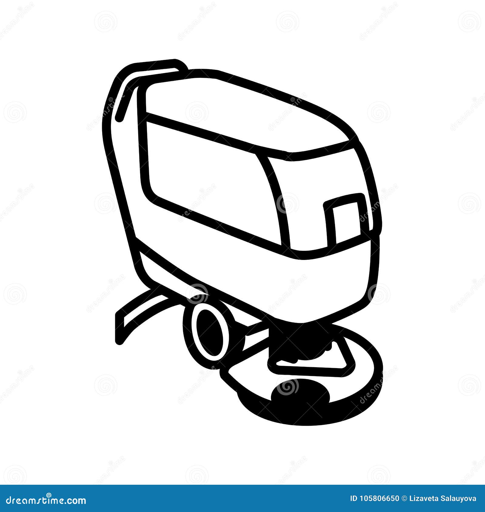Vector Icon Of Scrubber Machine Stock Vector - Illustration of design ...