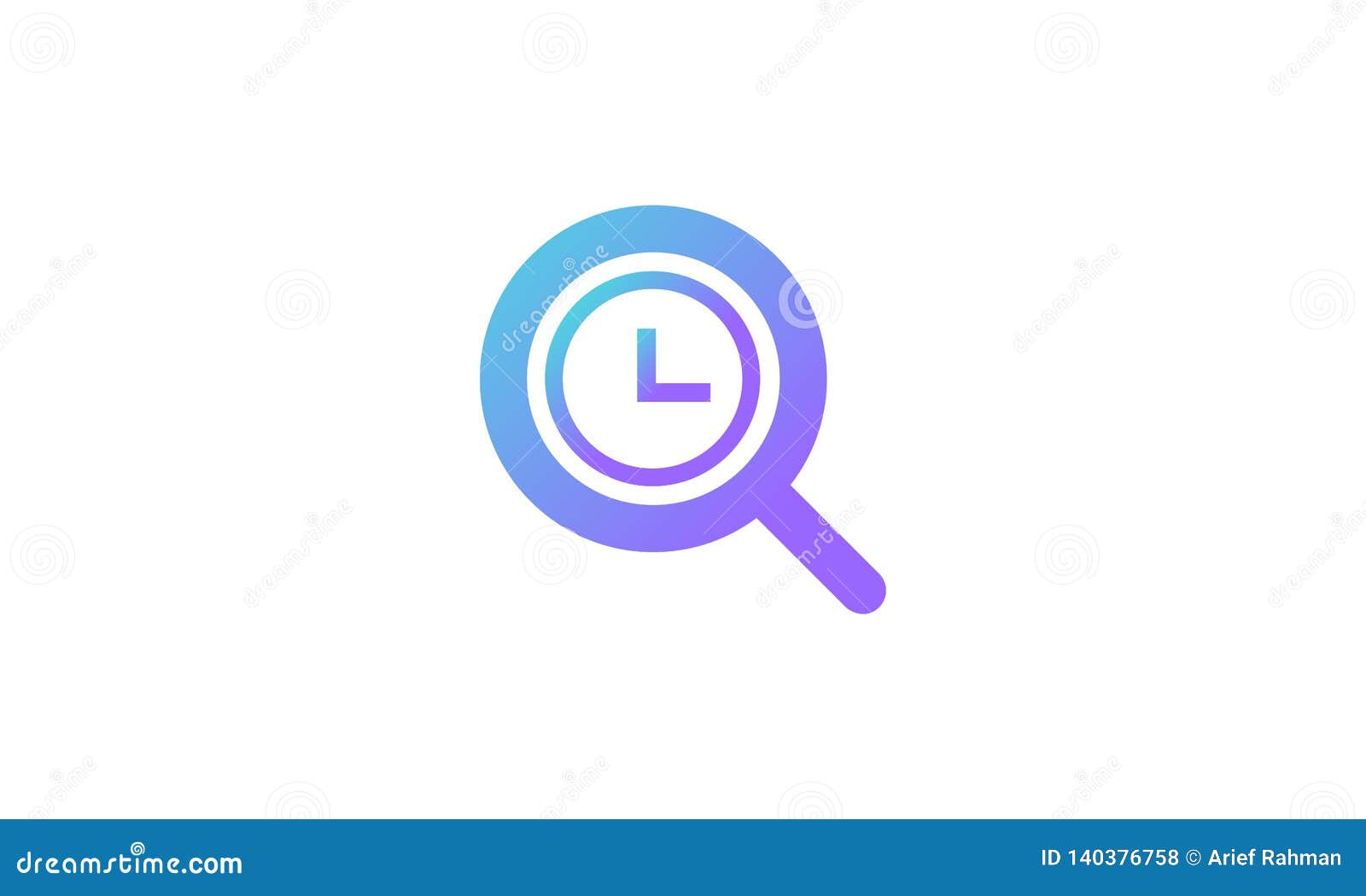 Vector Icon. Search and Time Icon Concept. Modern Gradient Style Stock ...