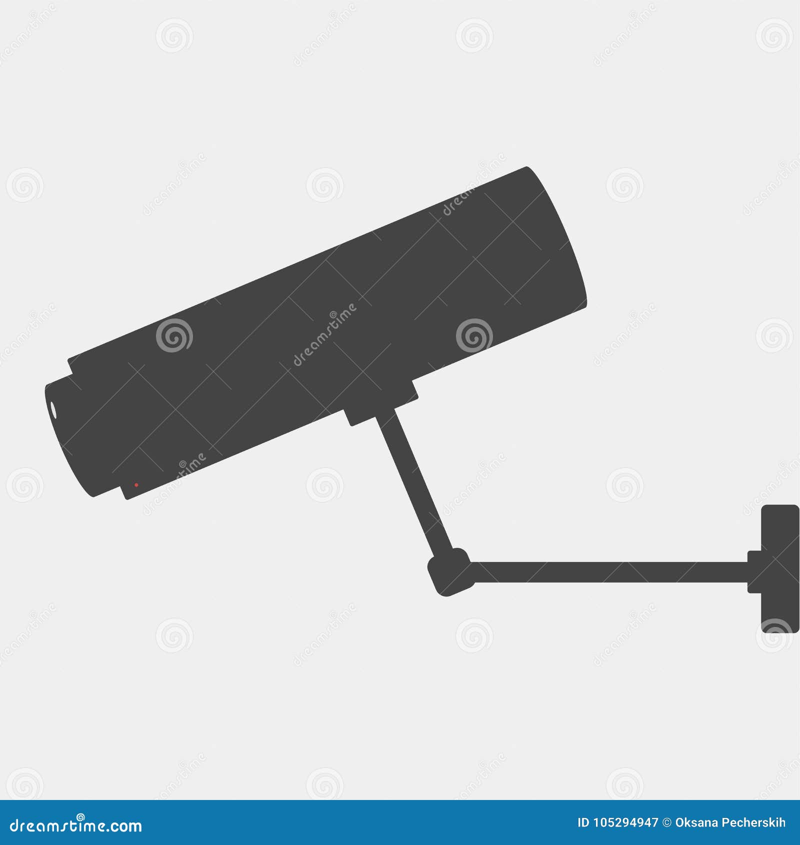 Vector Icon Security Camera. Security Camera on Grey Background Stock ...