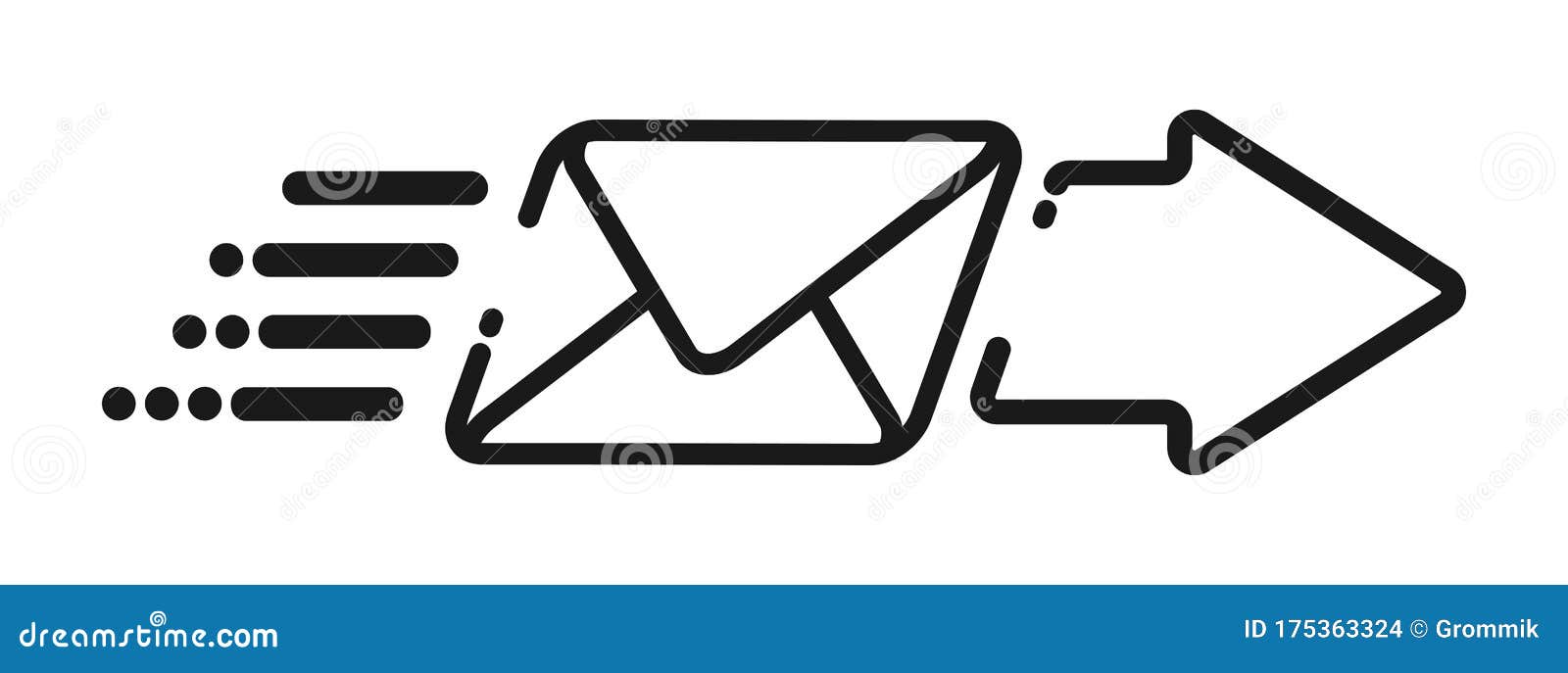 Vector Icon of the Sent Message, Empty Outline. Simple Design Stock ...