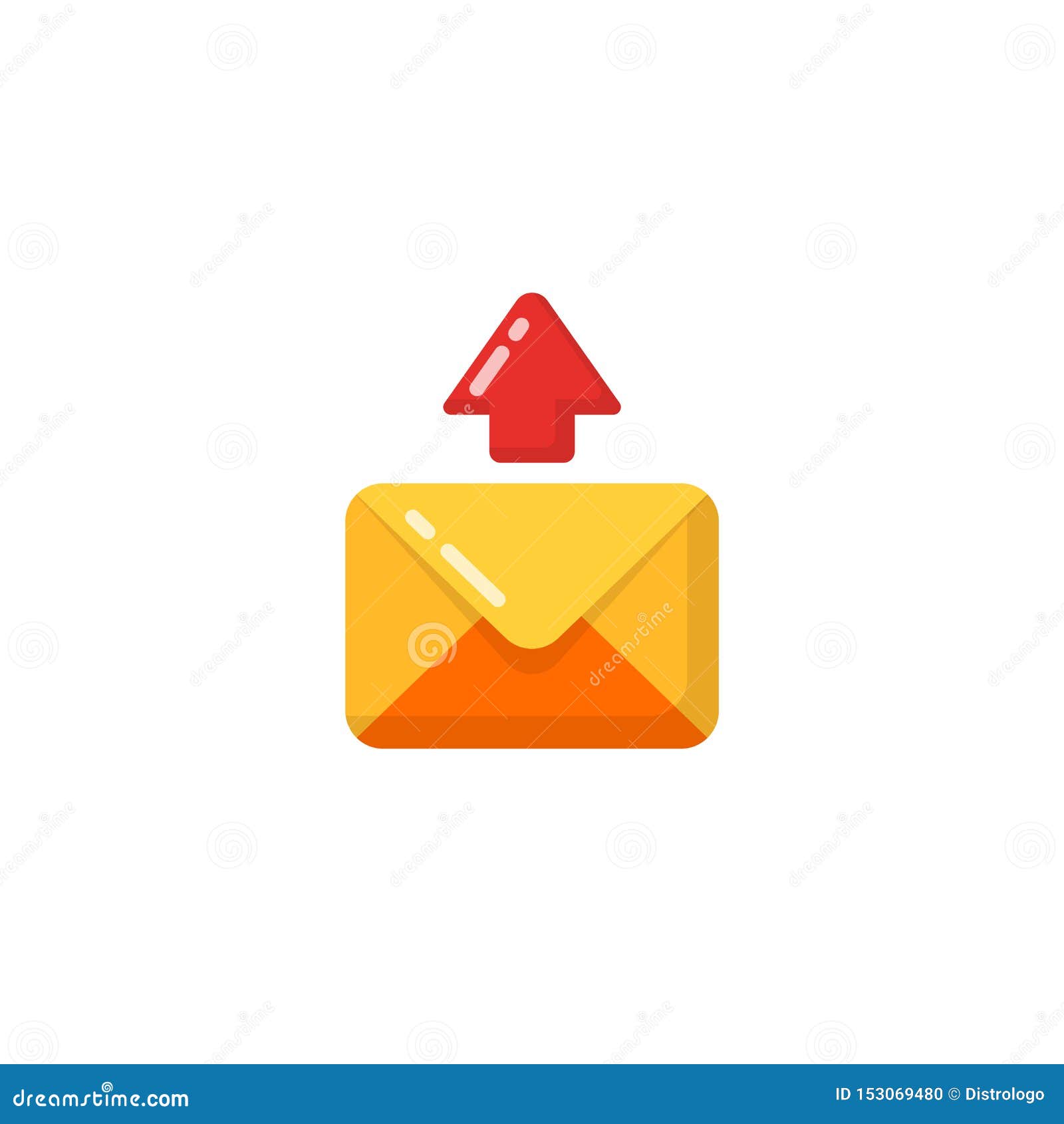 Vector Icon of Sent Message. Simple Flat Design Vector Mail and Message ...