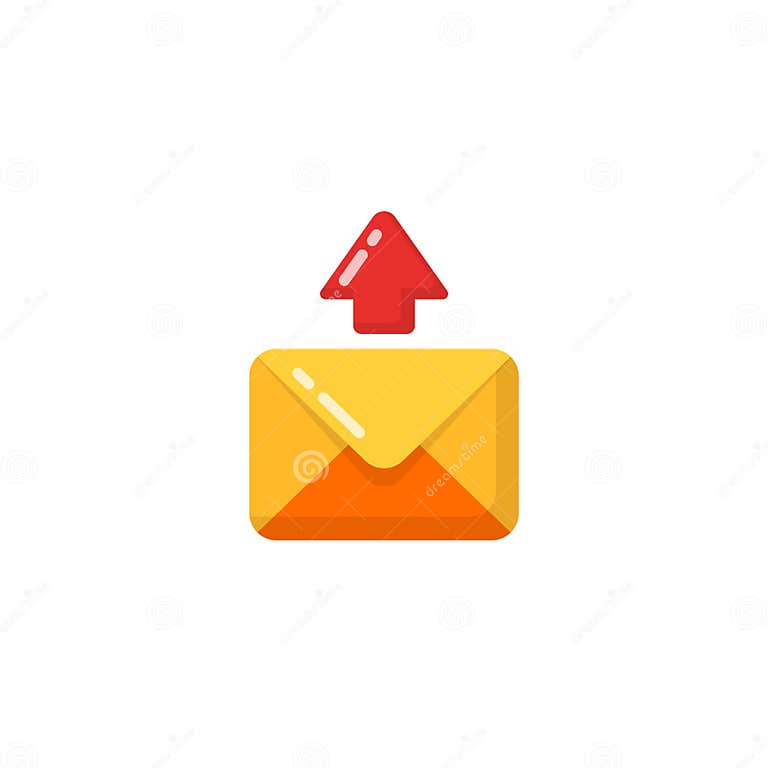 Vector Icon of Sent Message. Simple Flat Design Vector Mail and Message ...