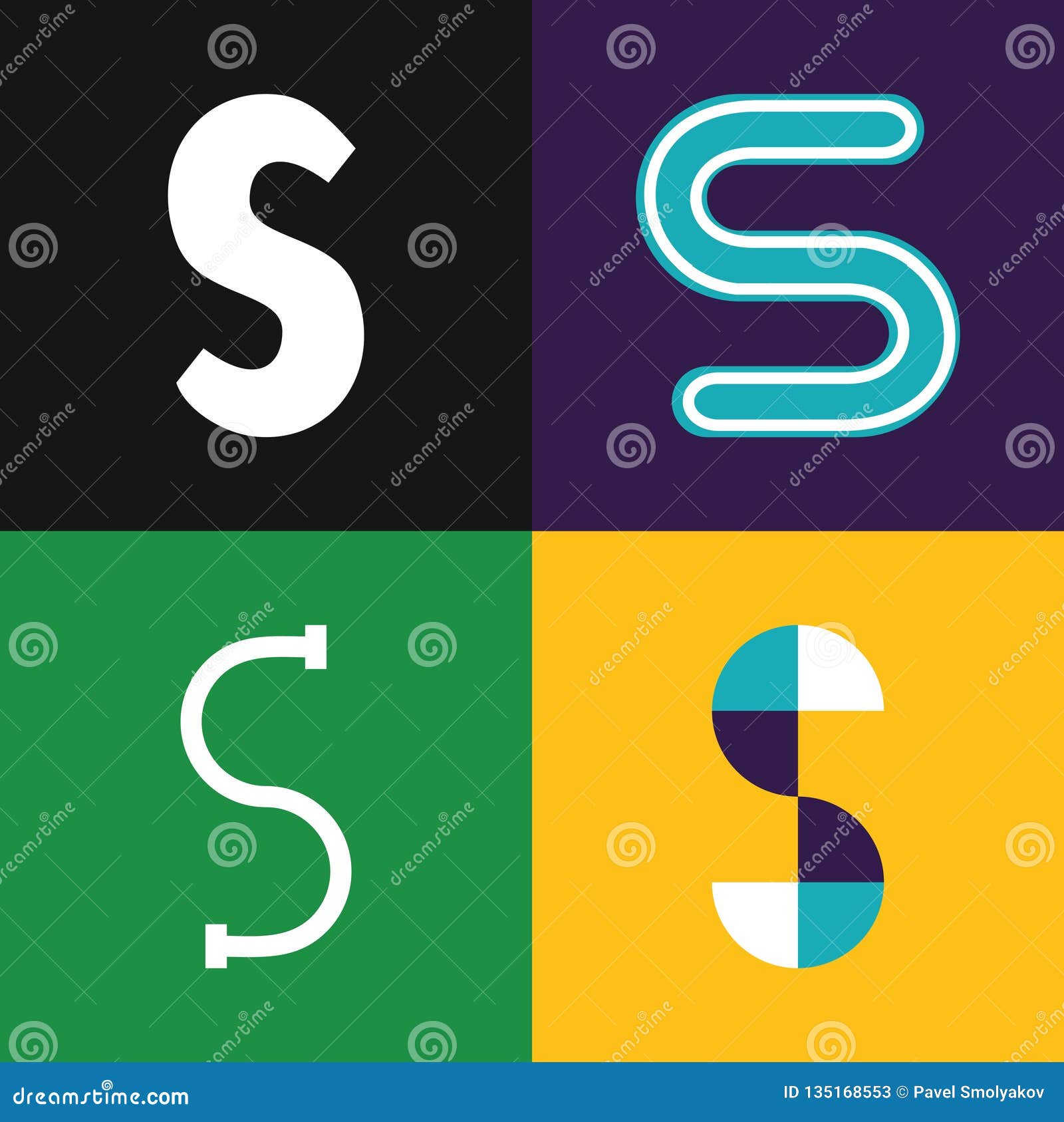 Vector Icon Set of Letter S Stock Vector - Illustration of character ...