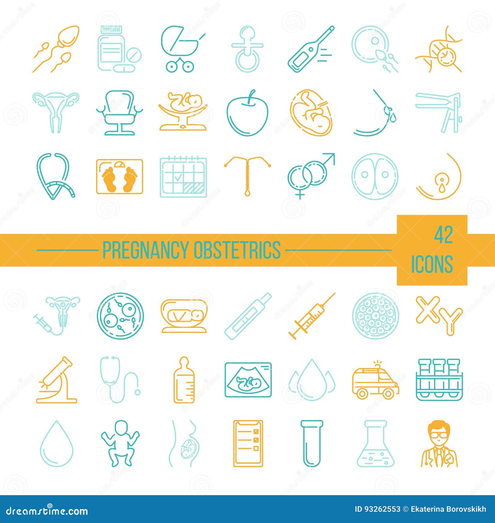 Vector icon set stock vector. Illustration of isolated - 93262553
